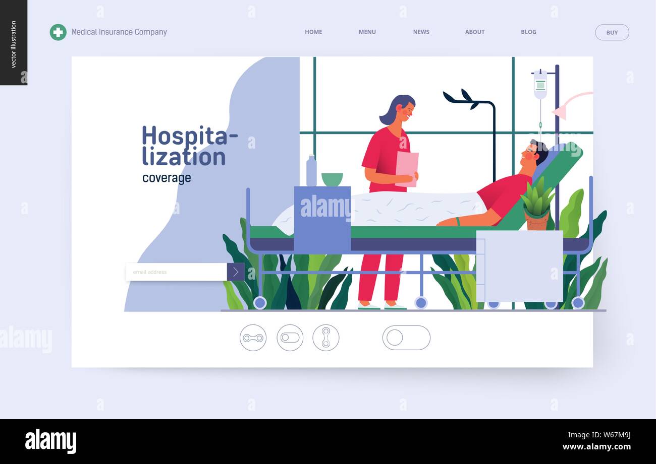 Hospitalization template -medical insurance template -modern flat ...