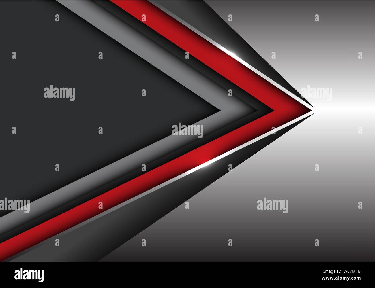 Abstract Red Black Speed Direction On Silver With Dark Grey Blank Space Design Modern Futuristic