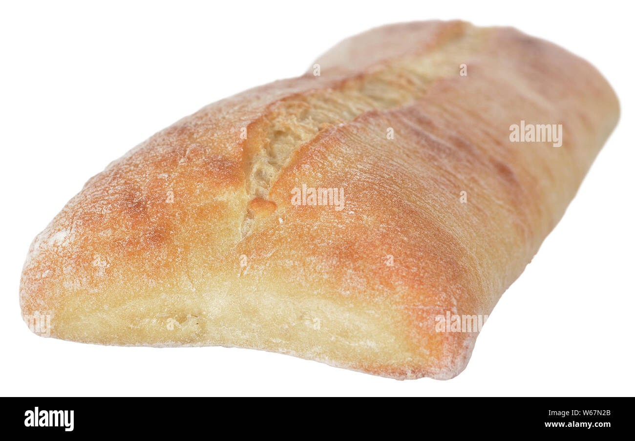 rustic ciabatta bread isolated on white background Stock Photo - Alamy