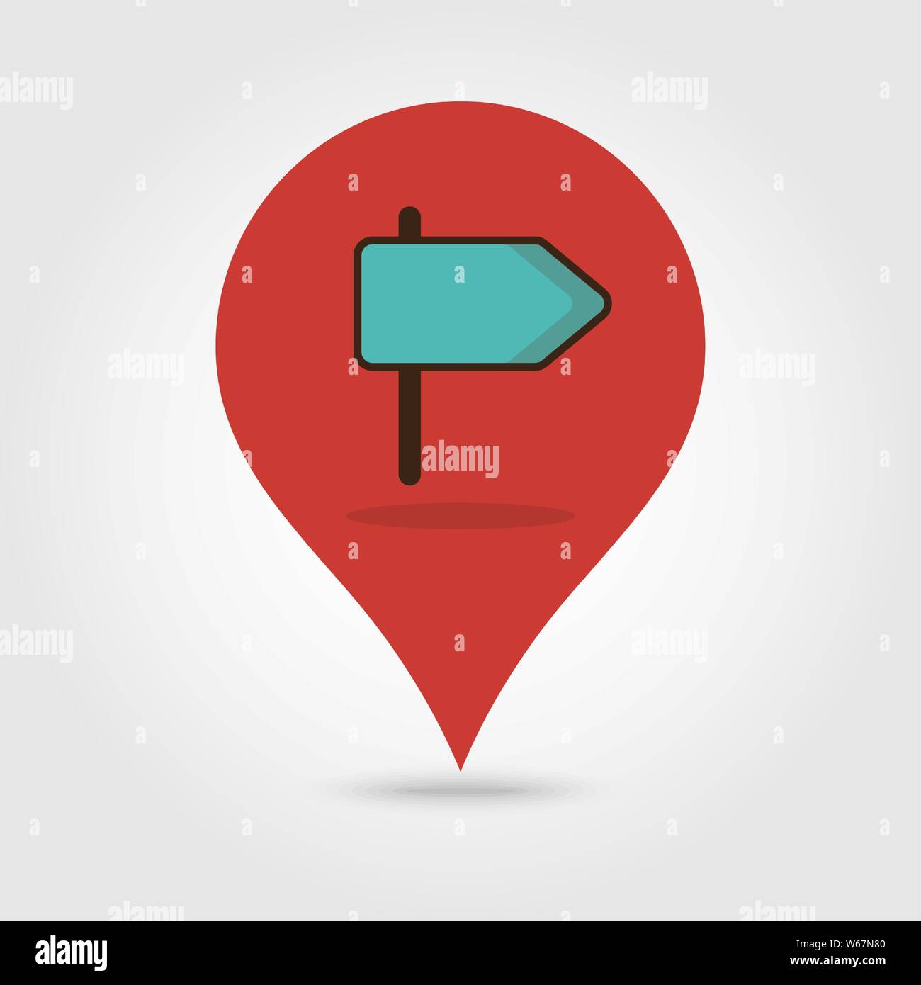 Road Signpost map pin icon, map pointer, vector illustration eps 10 ...