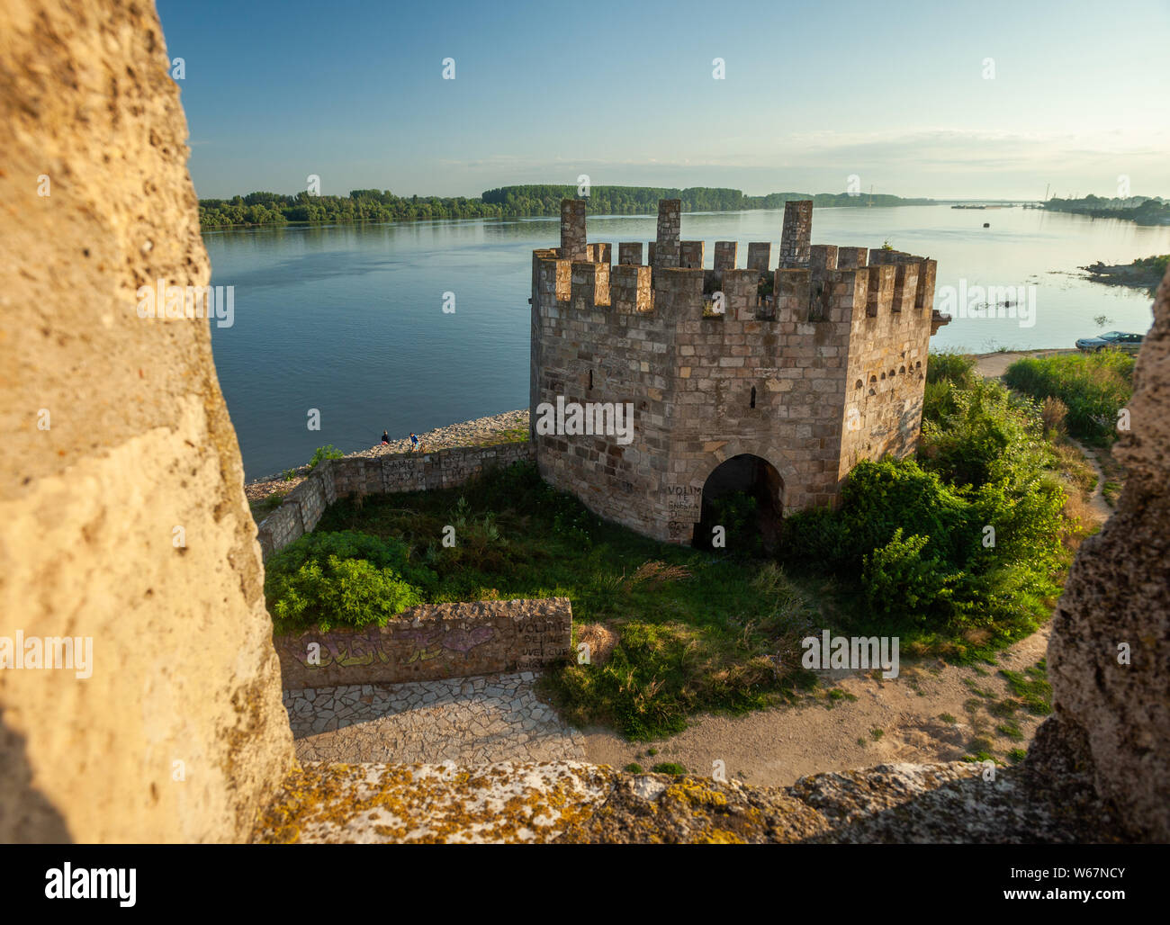 Smederevo Fortress, one of the largest fortifications in Serbia Stock ...