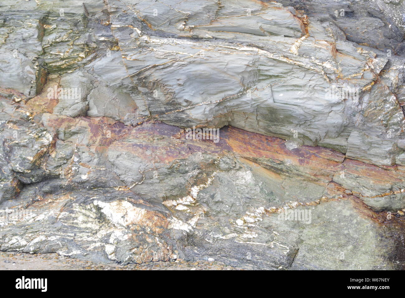 Natural Background of Metasedimentary Rock. St Agnes, North Cornwall ...