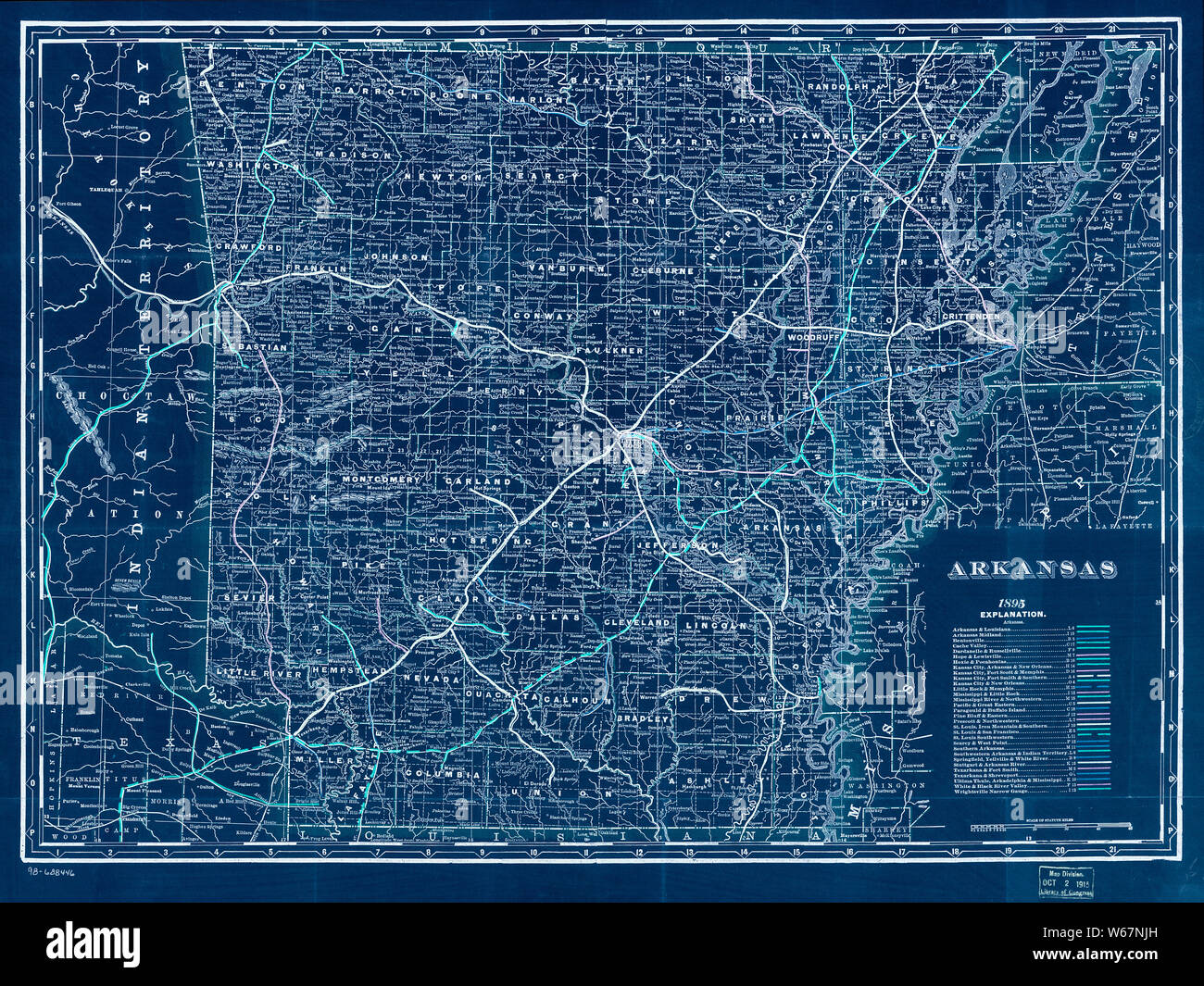 0090 Railroad Maps Cram's township and rail road map of Inverted ...