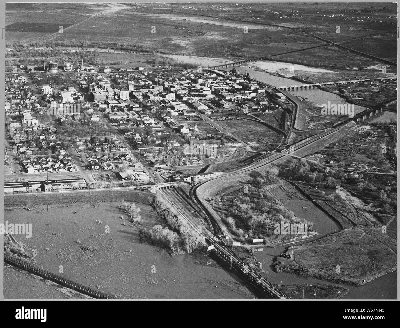 Olivehurst, 2 miles south of Marysville, Yuba County, California. Air ...