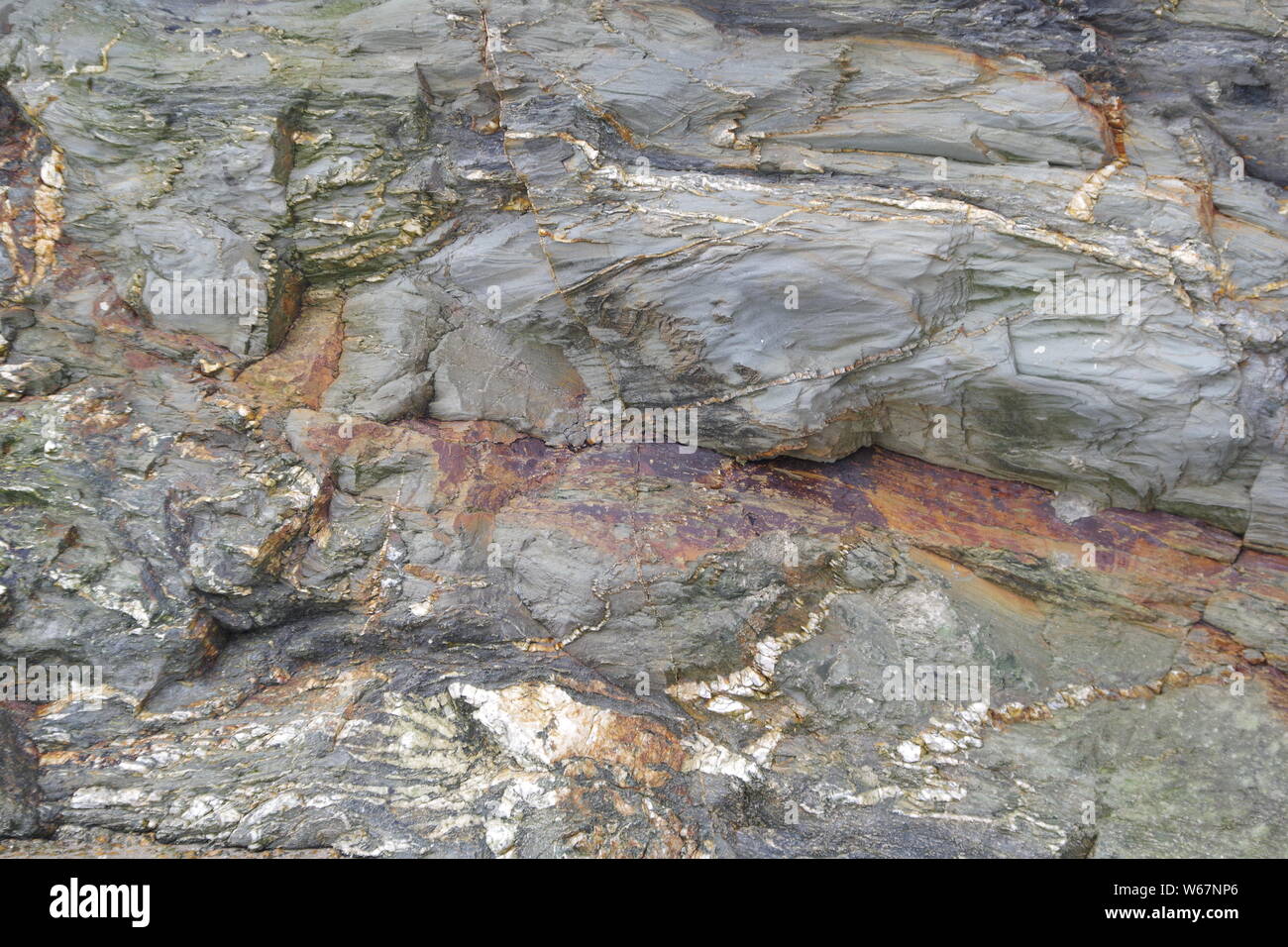 Natural Background of Metasedimentary Rock. St Agnes, North Cornwall ...