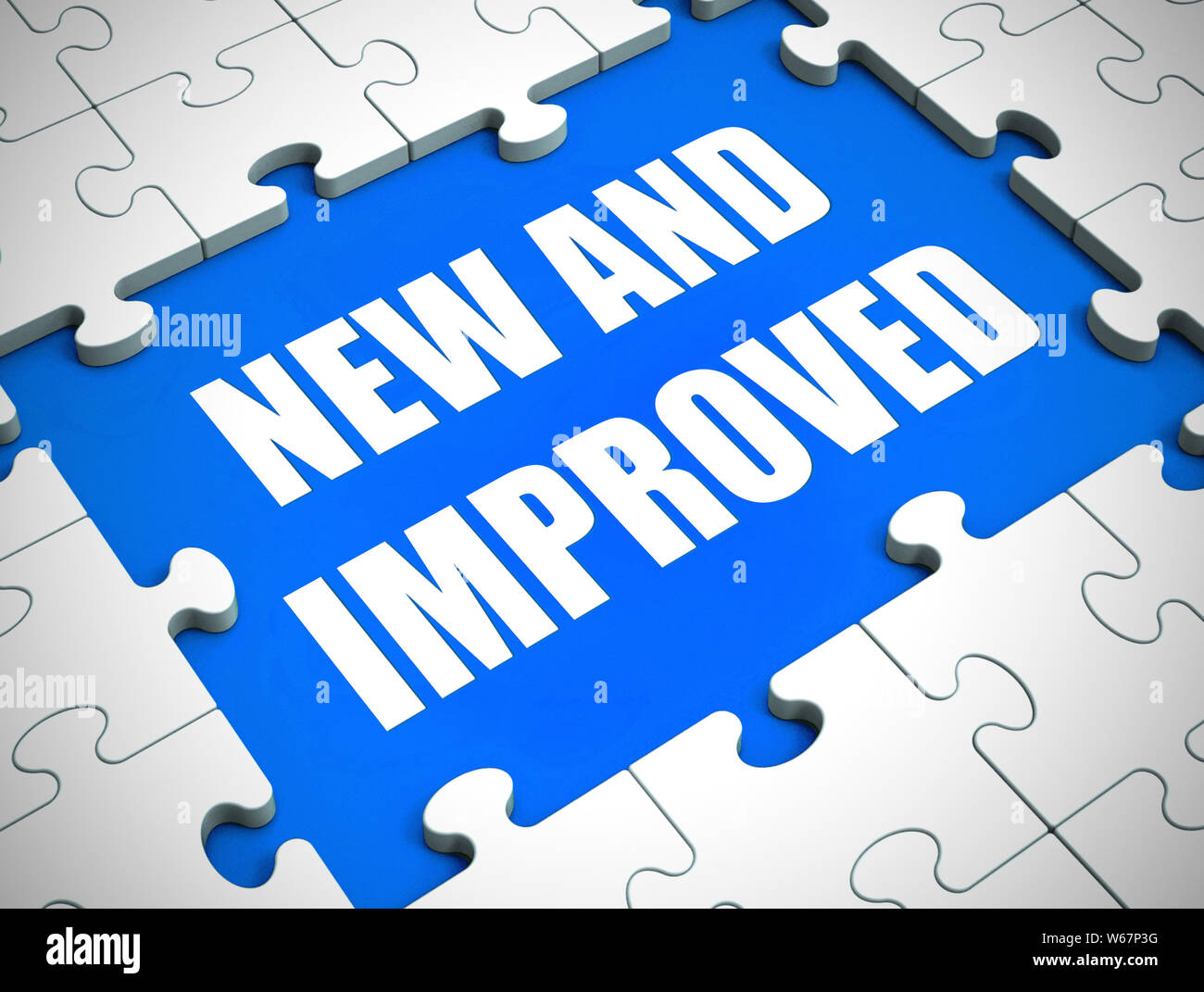 New and improved concept icon means fresh content or brand new products ...