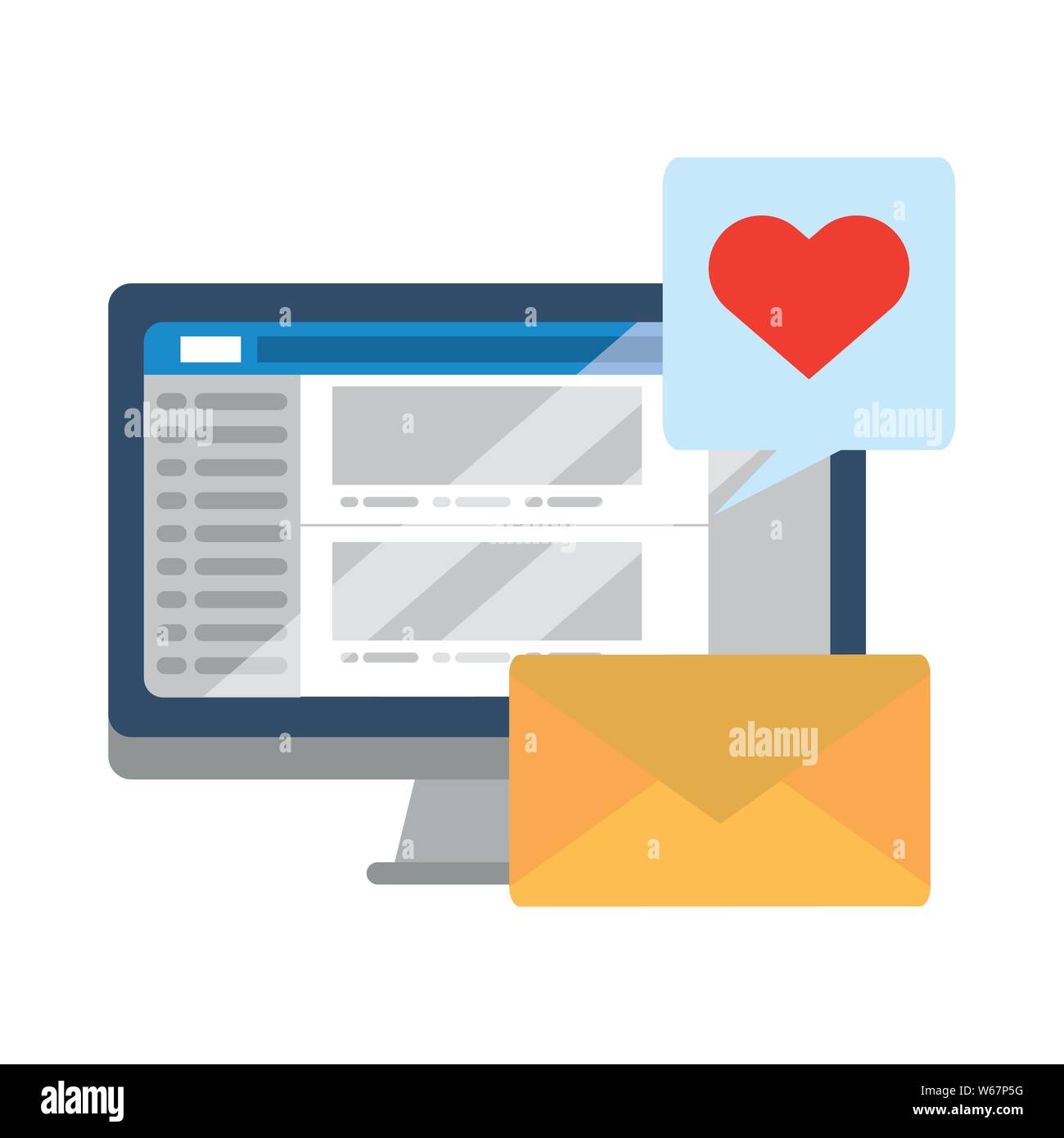 social media network chatting cartoon Stock Vector Image & Art - Alamy