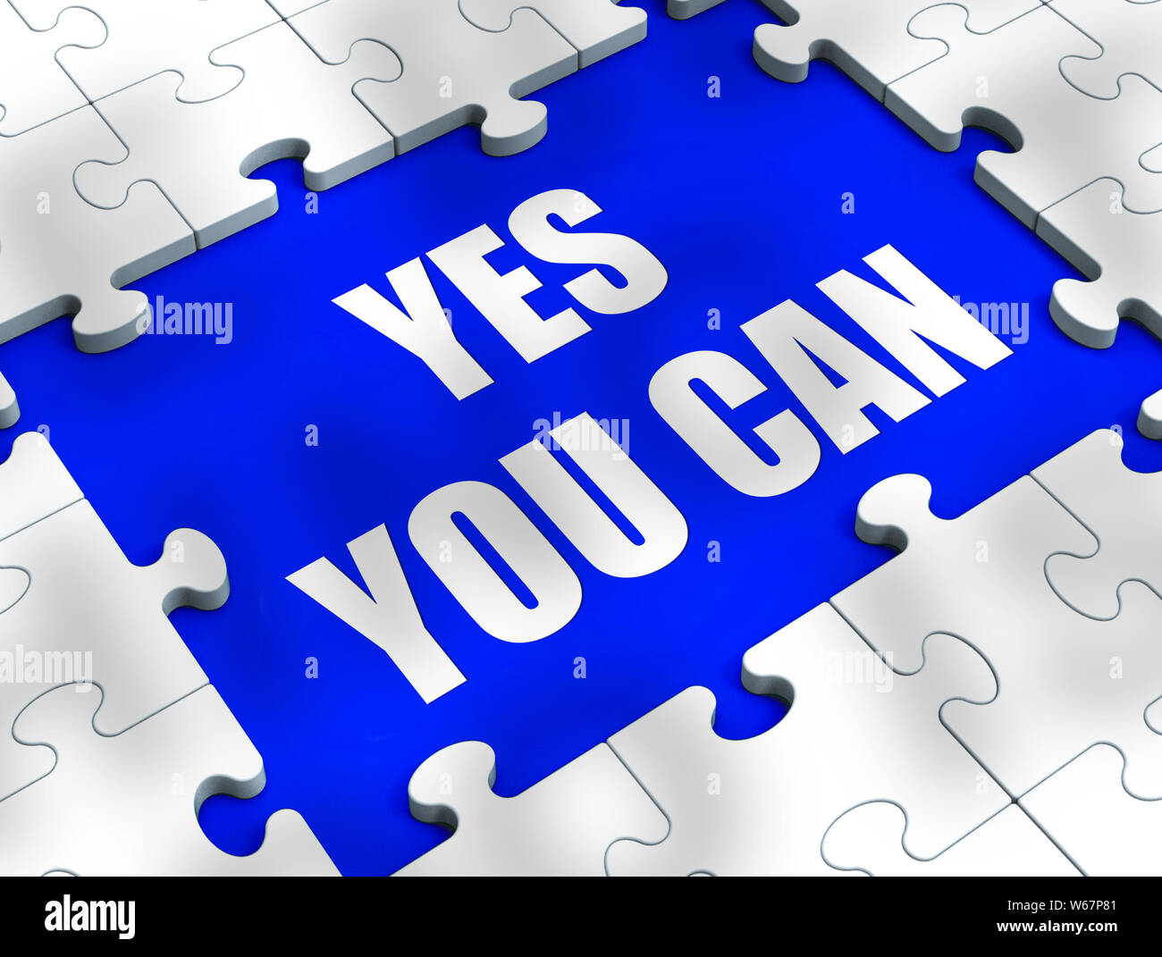 Yes you can concept icon means affirmative action and inspiration to ...