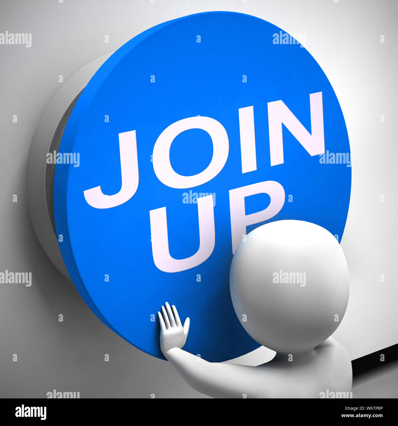 Join up concept icon means registration or signing up. Enlisting and ...