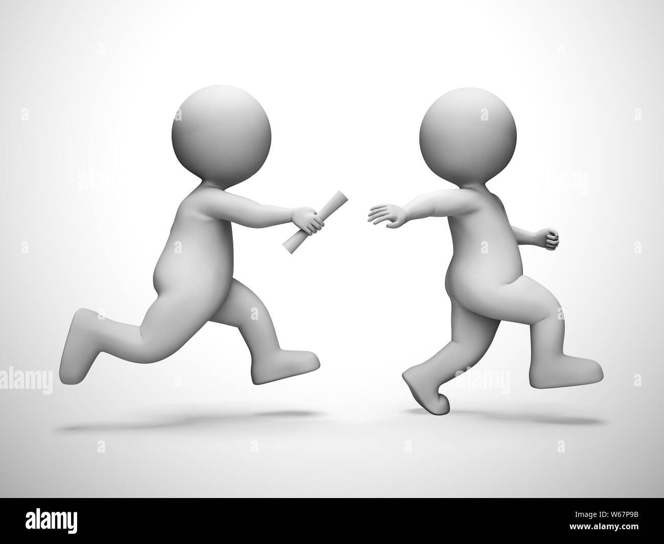 Relay race means collaboration synergy and partnership. Collective work ...