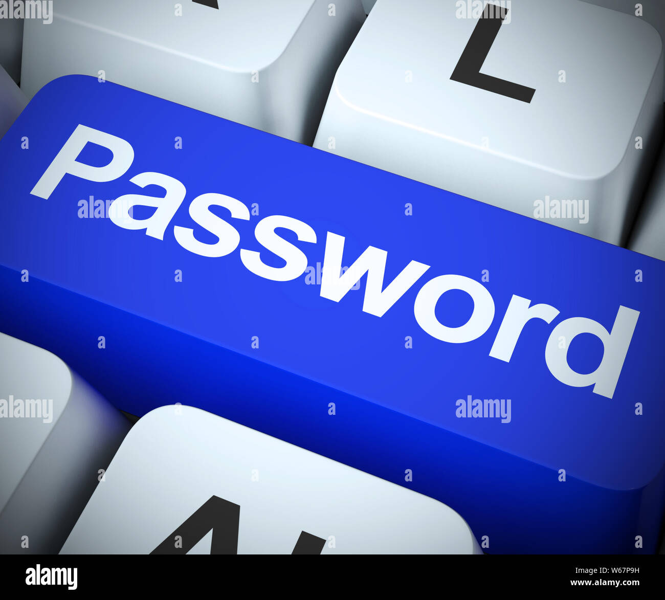 Password Key Shows Access Security To Enter A Computer System A Safeguard To Unlock Protected