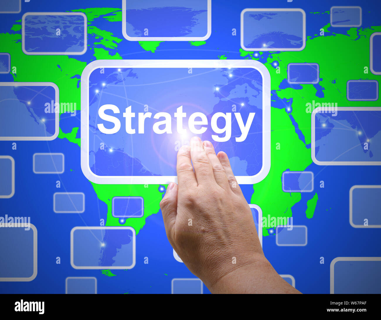 Business strategy concept icon means an overall plan of operation ...