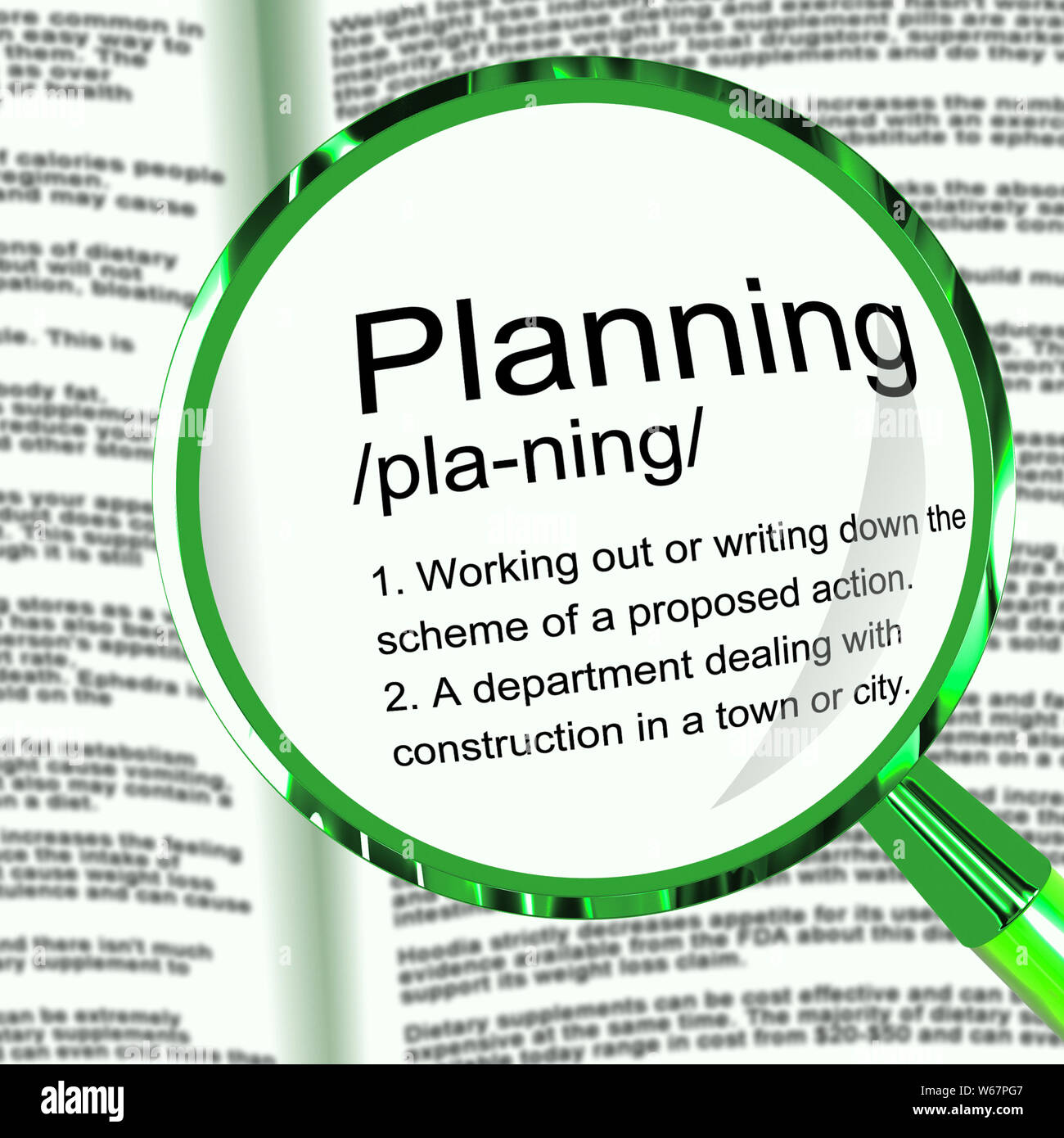 Planning concept icon means preparation and organisation of a project ...