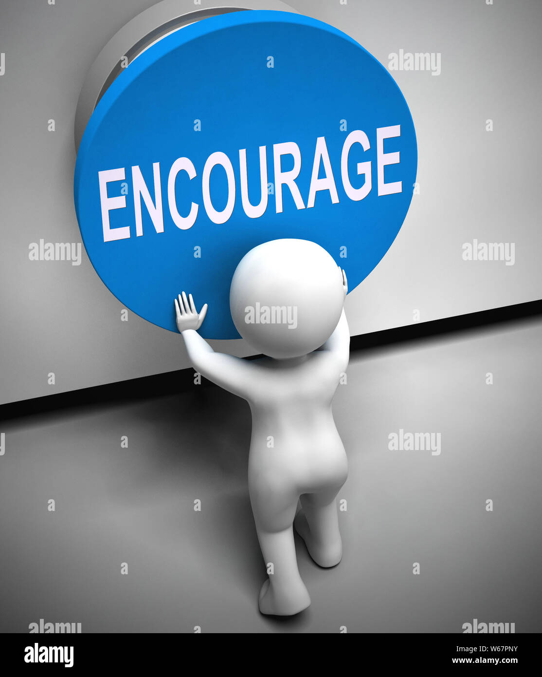 Encourage concept icons means motivating and inspiring someone ...