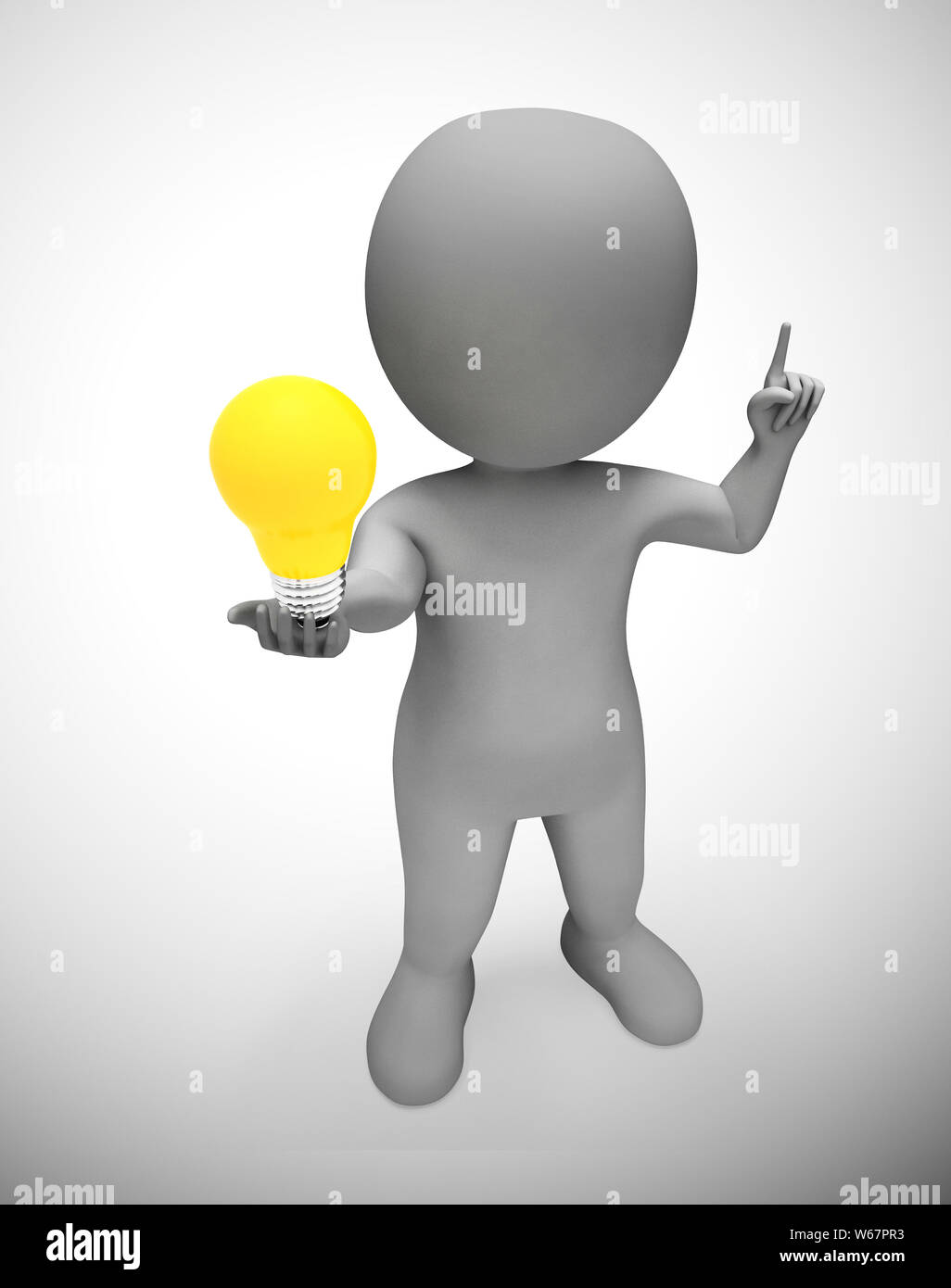 Ideas and inspiration concept depicted by a light bulb. Brainstorming ...