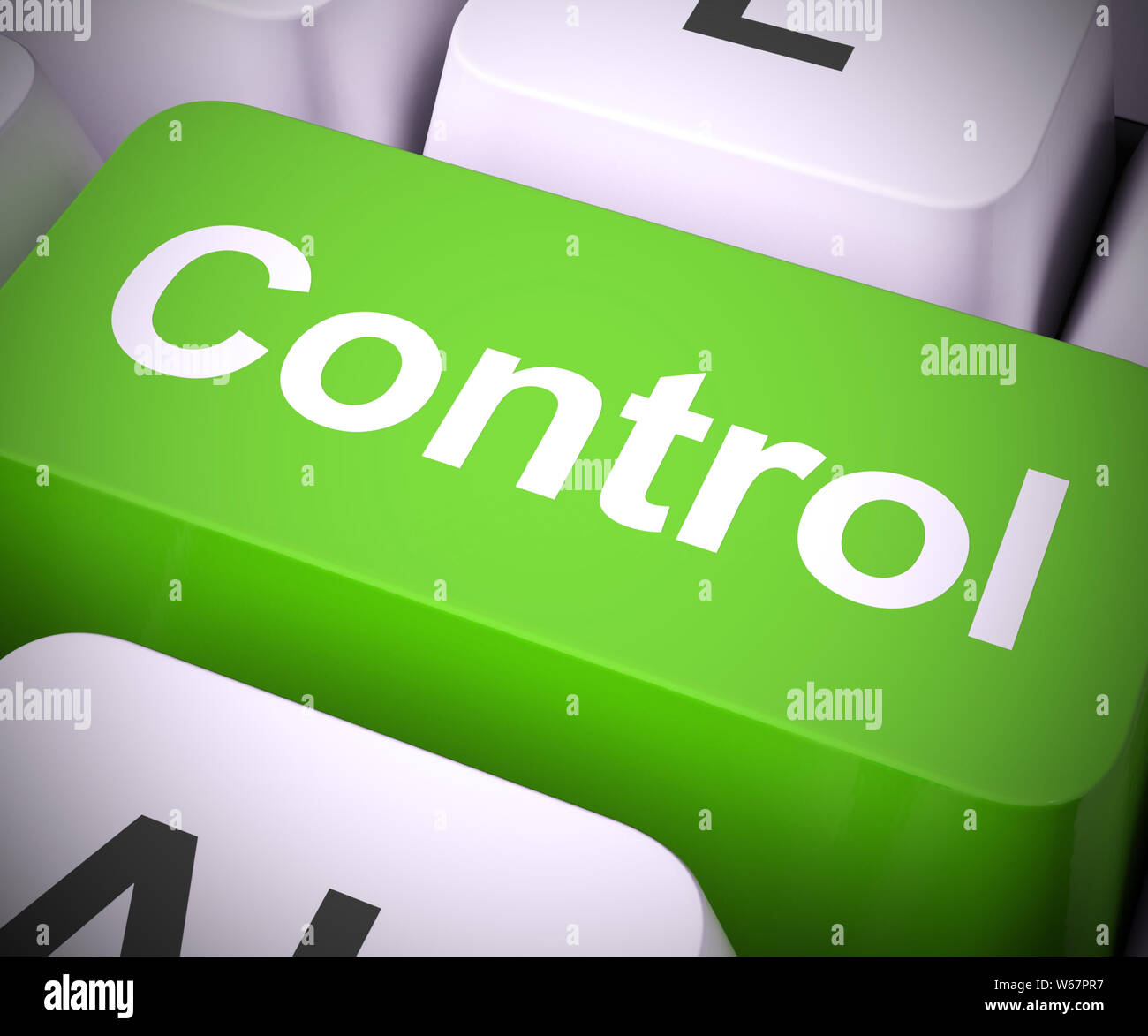 Control button used to regulate or operate remote machinery. A push ...