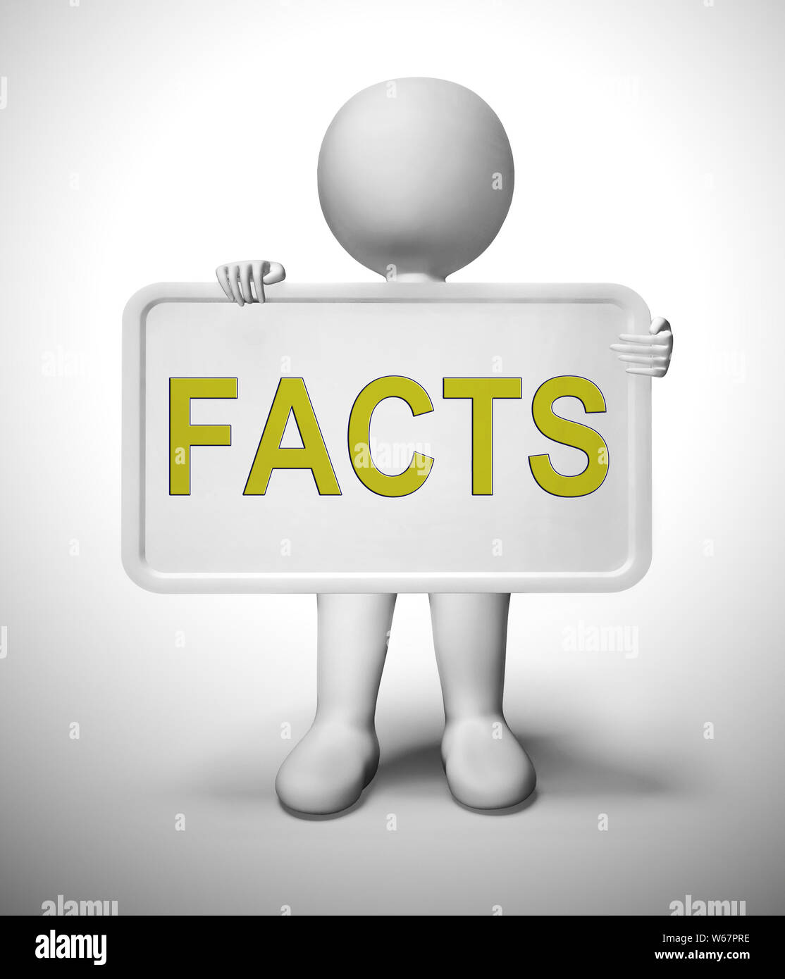 Facts concept icon meaning correct data and detailed description ...