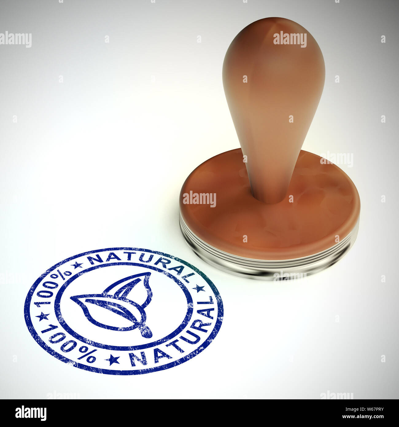 100% natural stamp means completely certified organic. One hundred ...