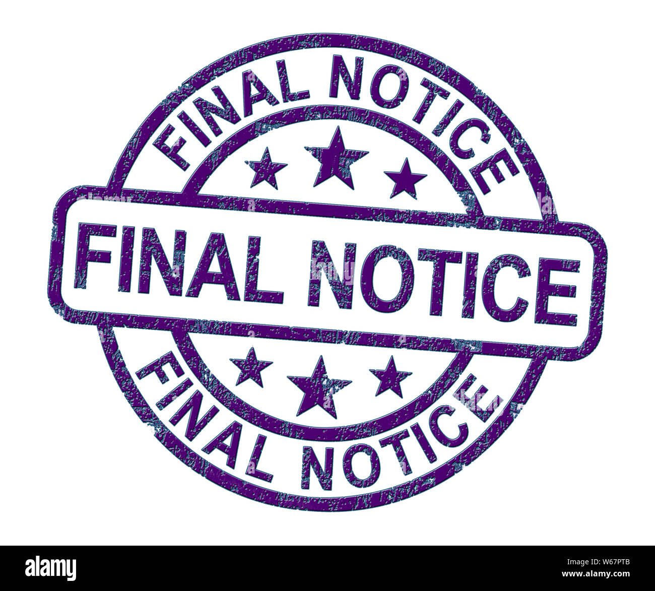 Final notice warning means caution as final payment or bill overdue. A ...