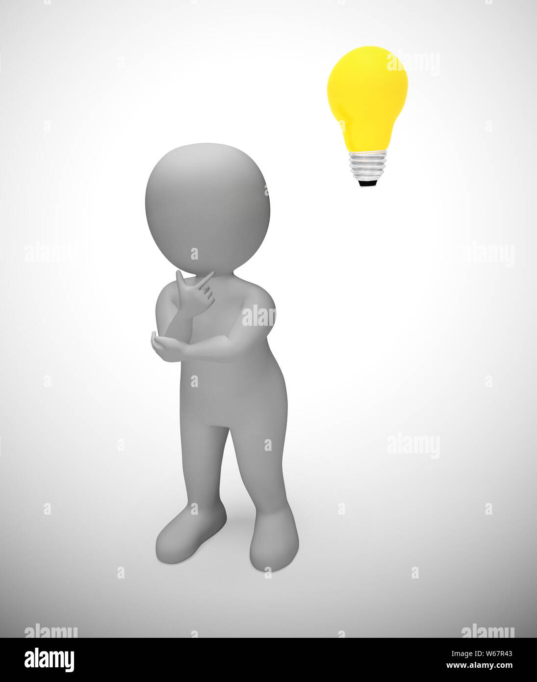 Ideas and inspiration concept depicted by a light bulb. Brainstorming ...