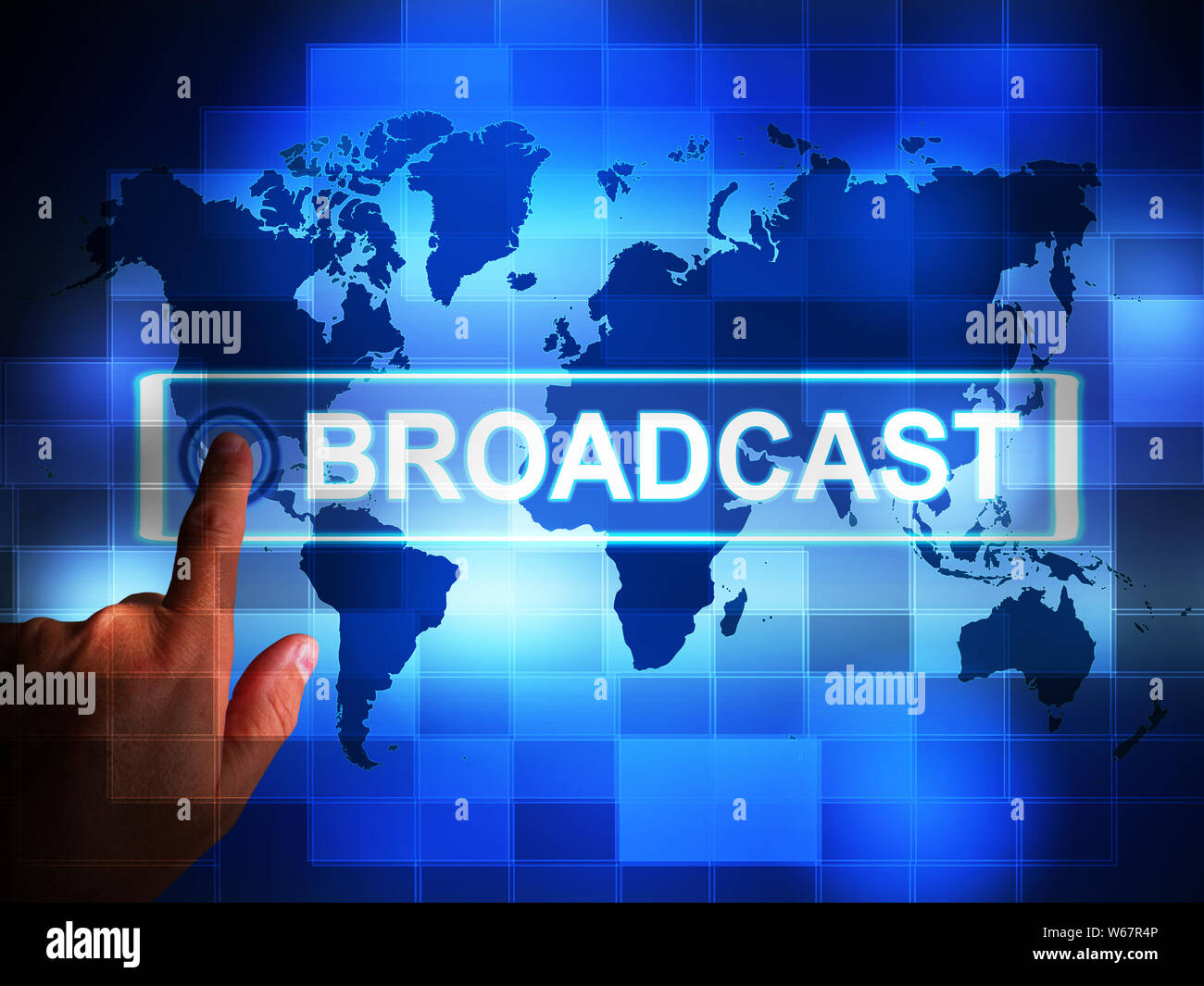 Broadcast or broadcasting concept icon shows the spreading of news or ...