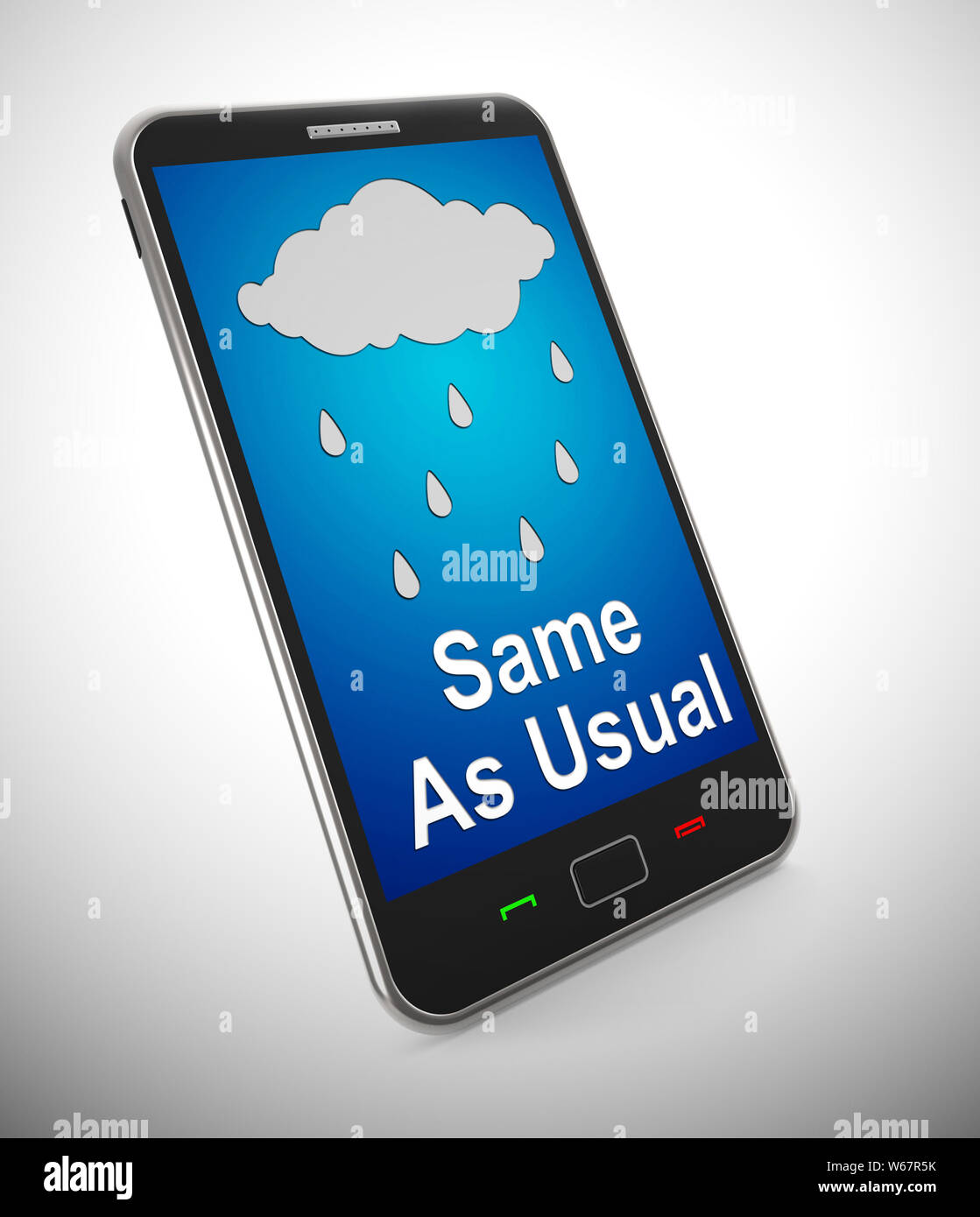 Same as usual concept means like always or no difference. Unvaried or ...