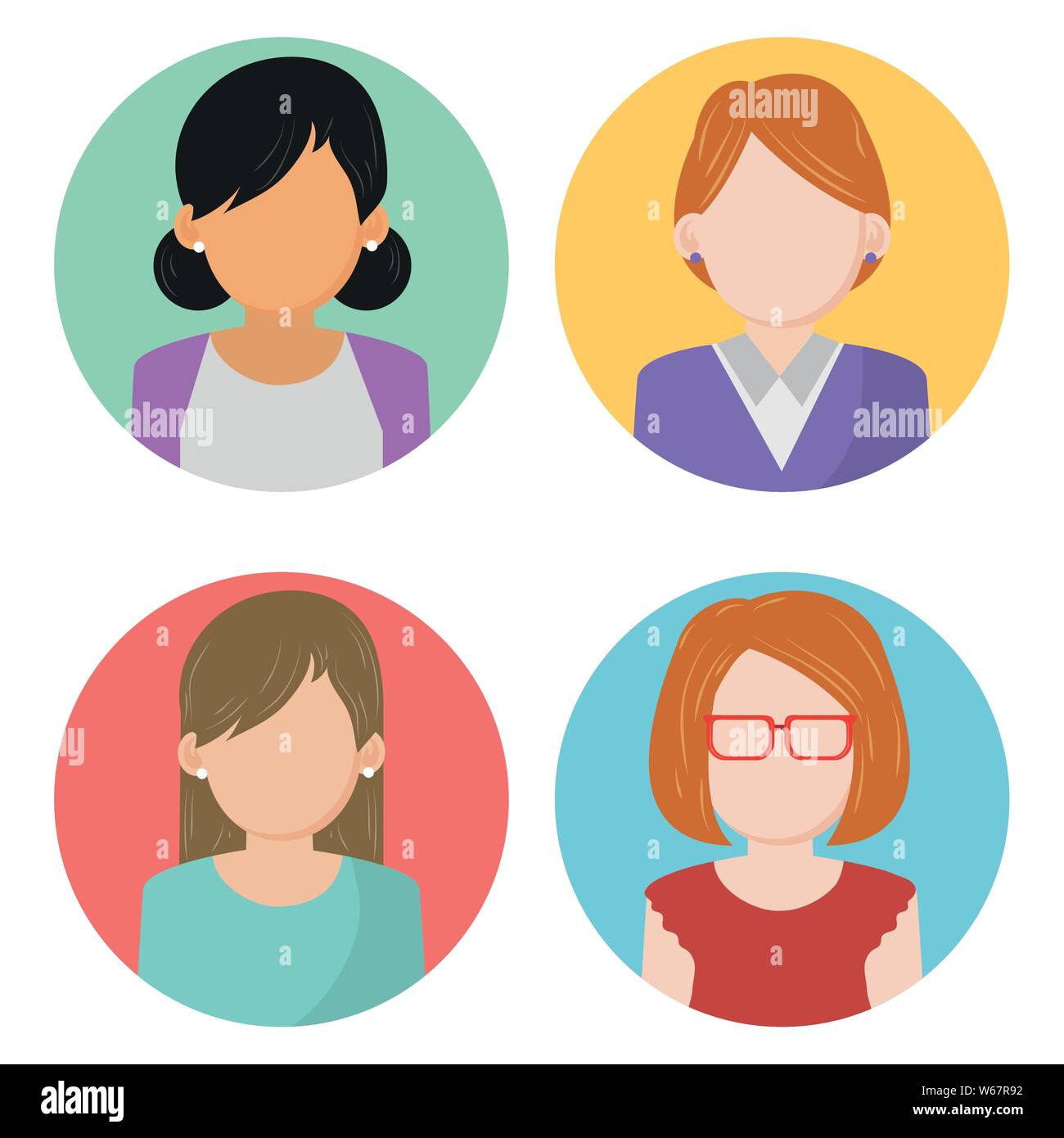 Set of people faceless characters icons Stock Vector Image & Art - Alamy
