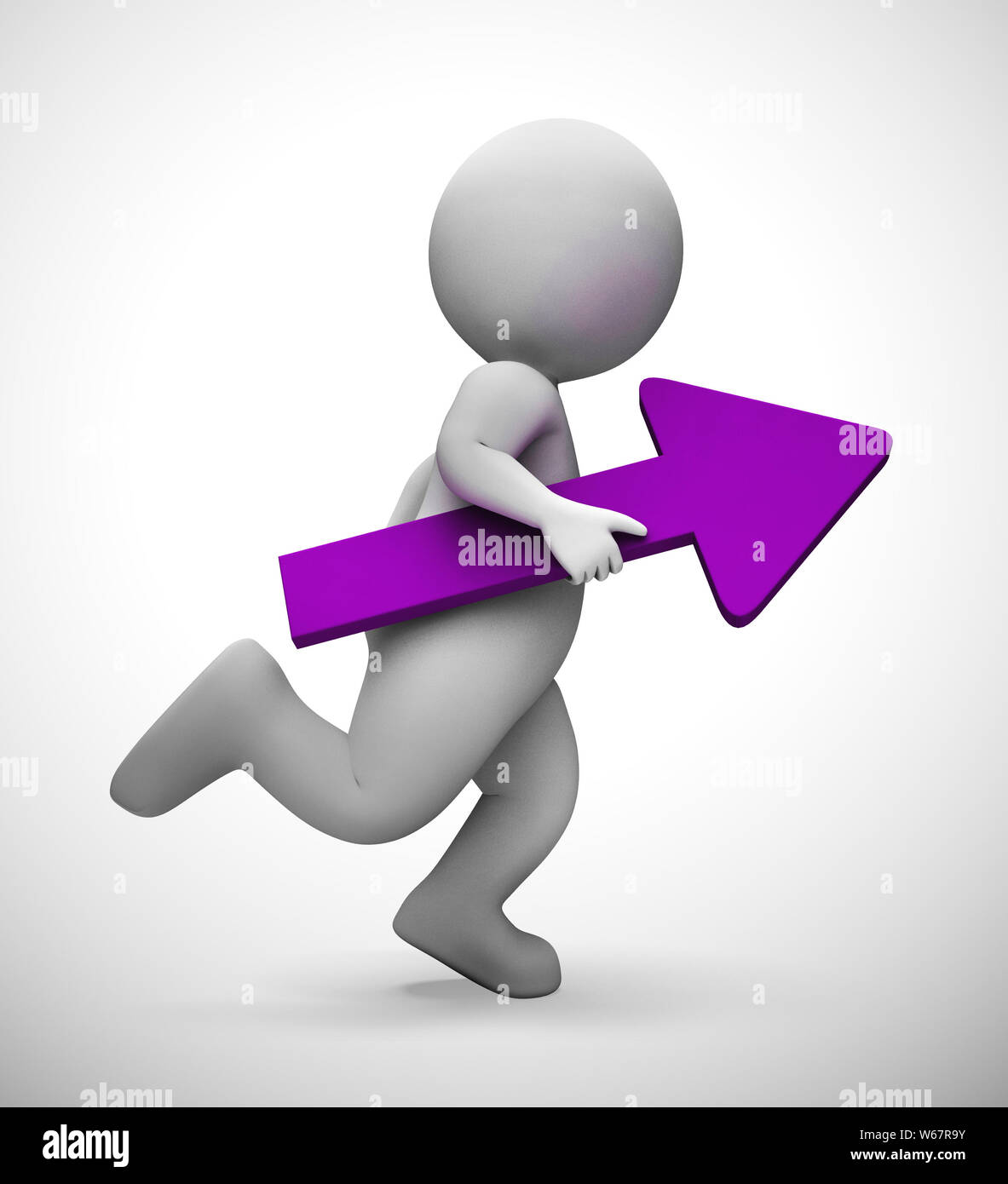 Up arrow shows business success towards leadership goals. Graph ...