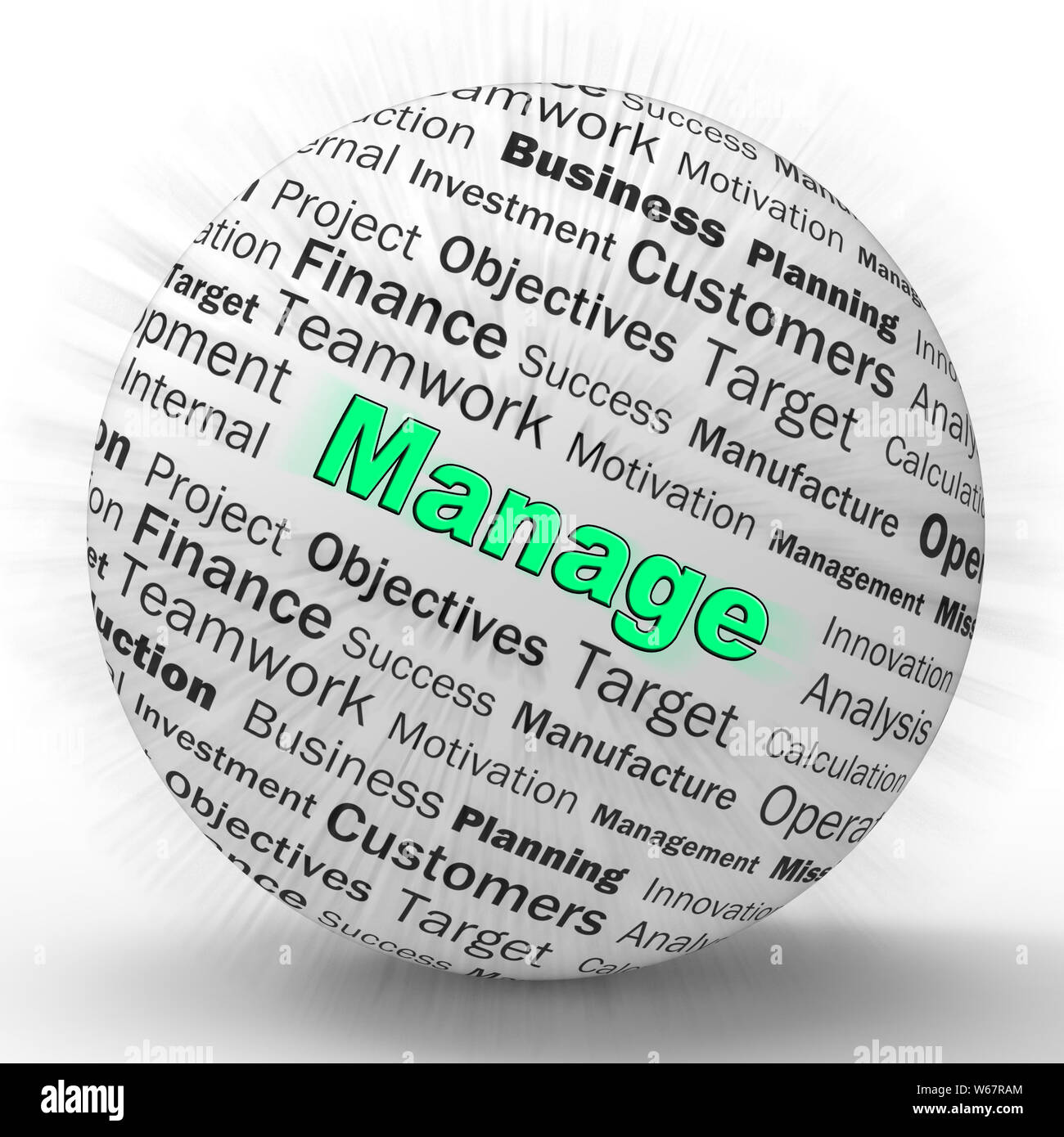 Manage concept icon means supervising and overseeing an operation ...