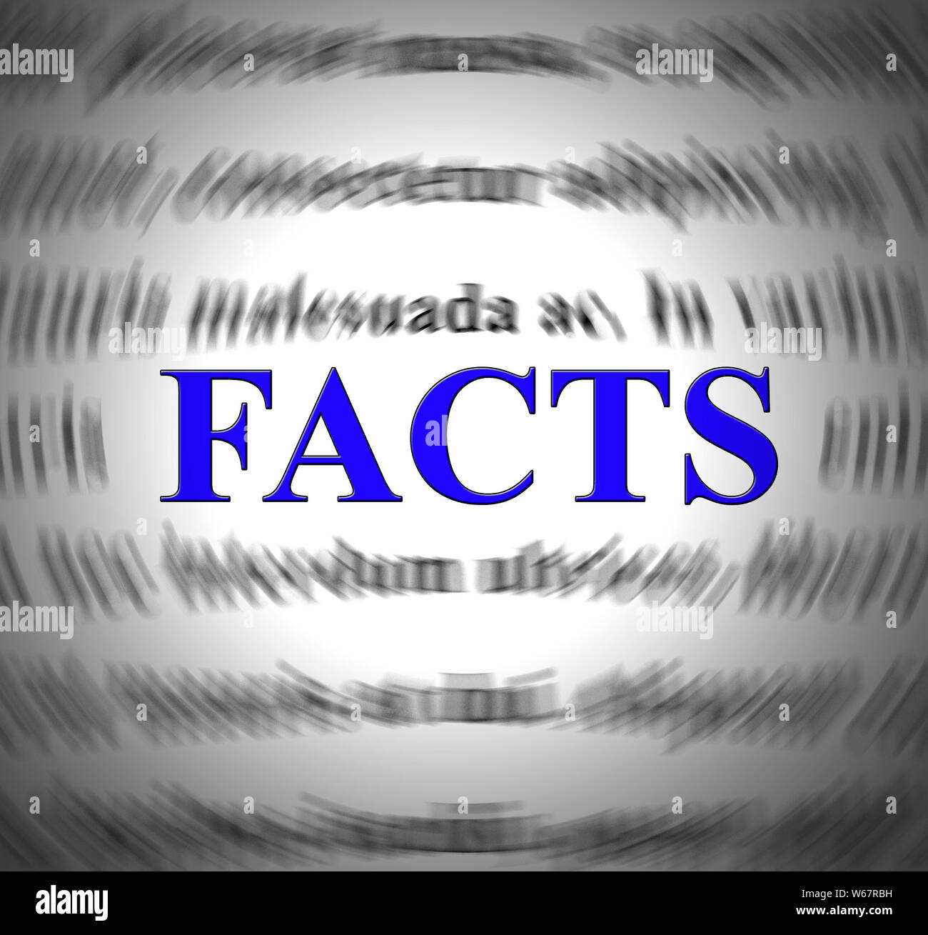 Facts concept icon meaning correct data and detailed description ...