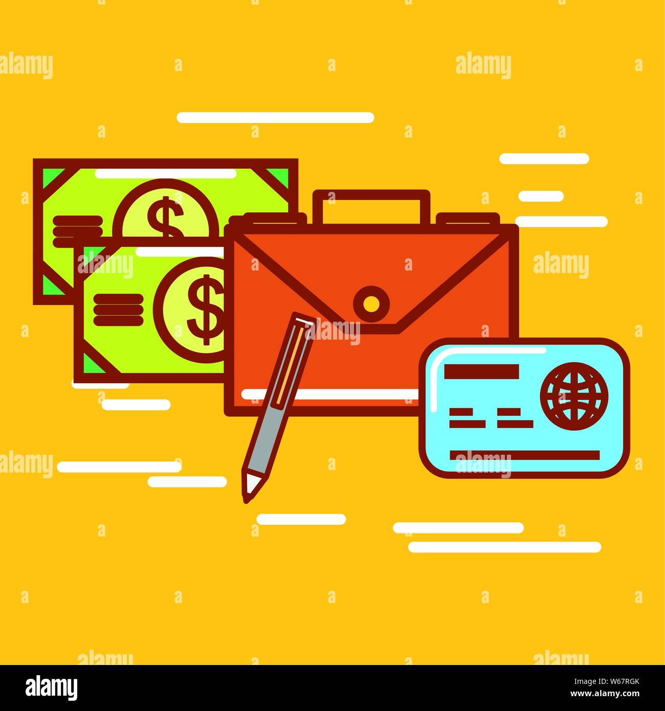 Money icon over yellow background design Stock Vector Image & Art - Alamy
