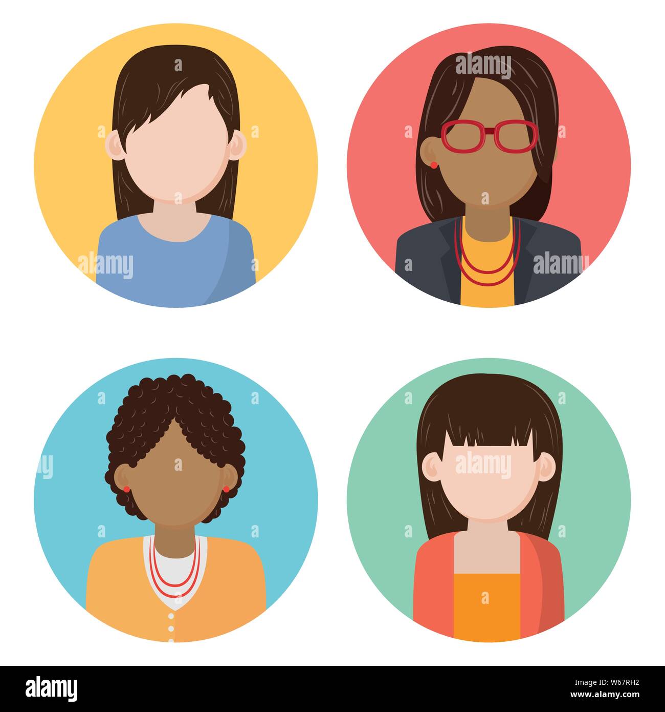 Set of people faceless characters icons Stock Vector Image & Art - Alamy