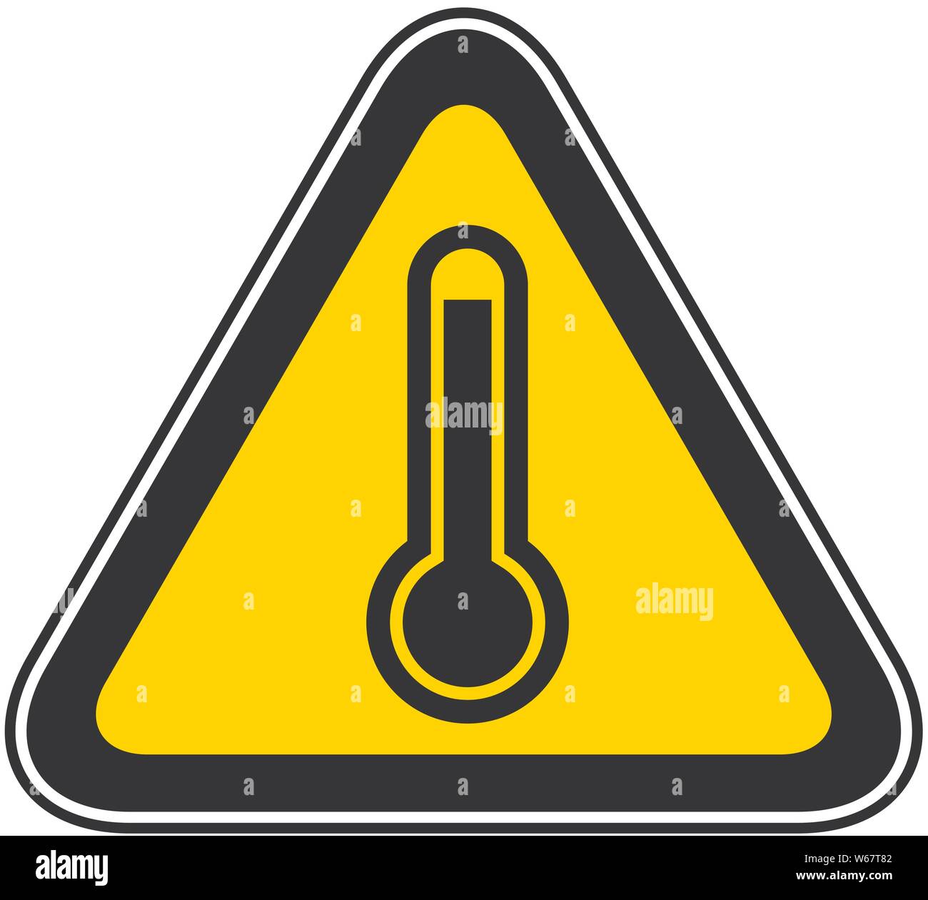 Triangular Warning Hazard Symbol Stock Vector Image & Art - Alamy