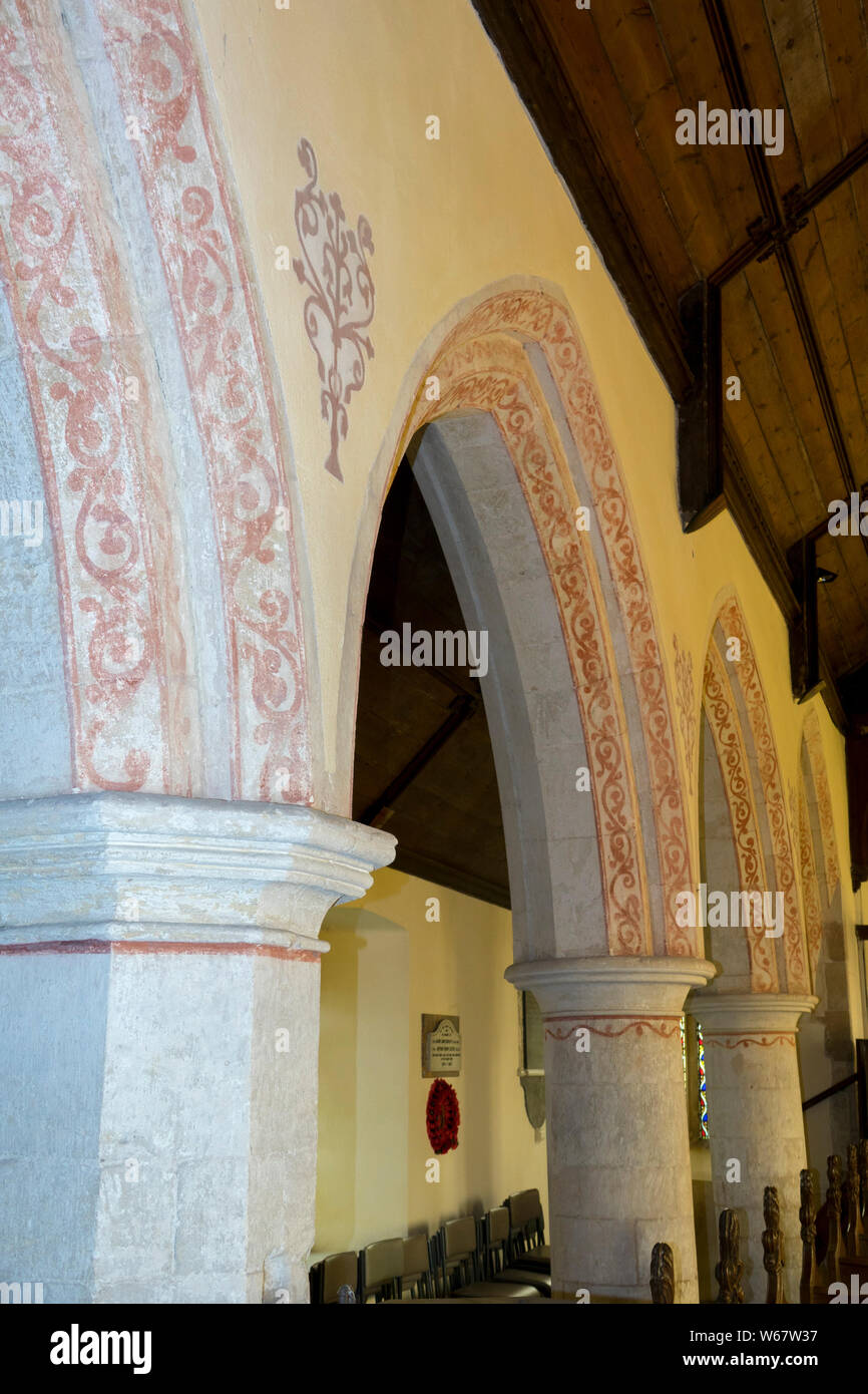 Medieval wall painting Stock Photo - Alamy