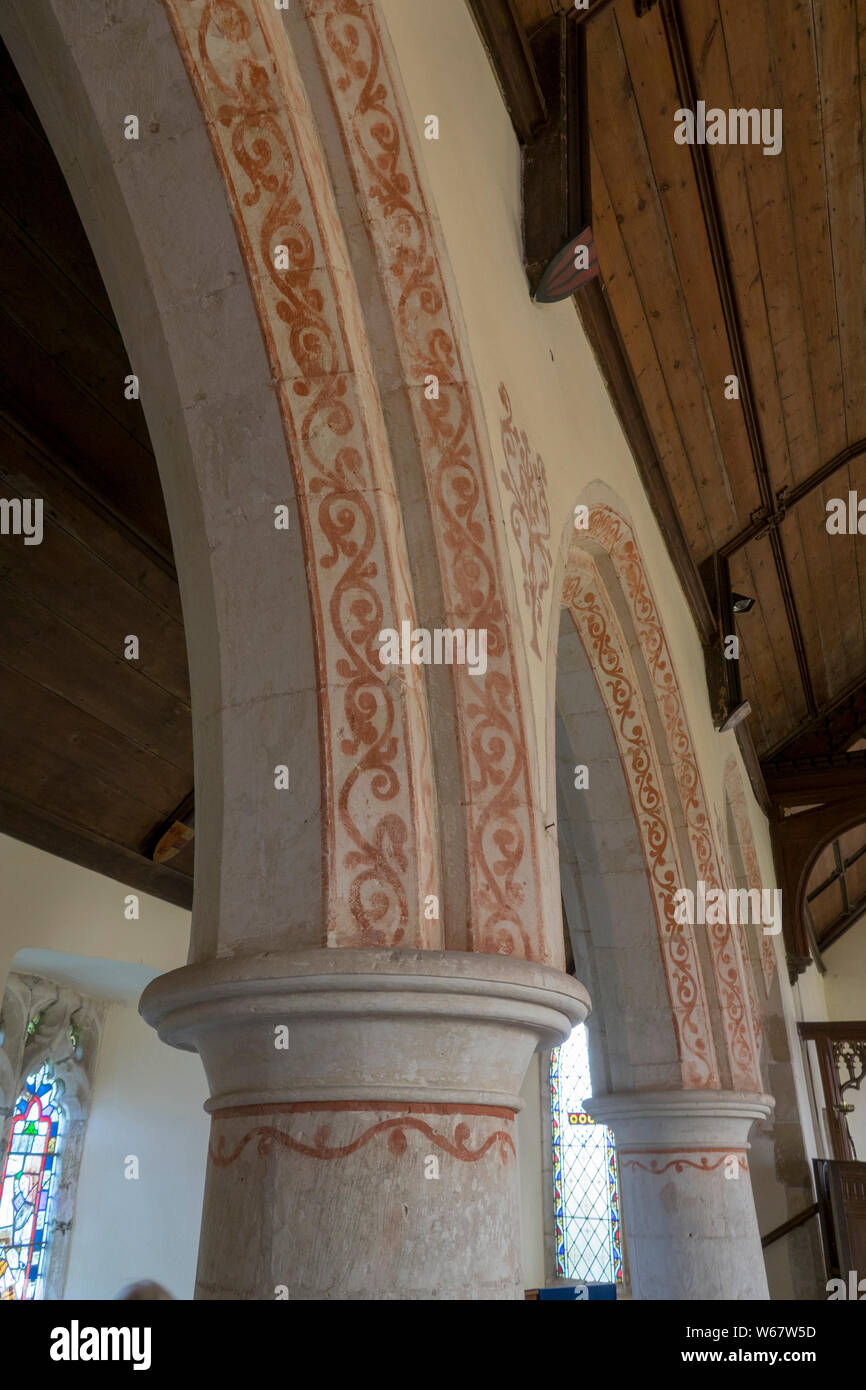Medieval wall painting Stock Photo - Alamy