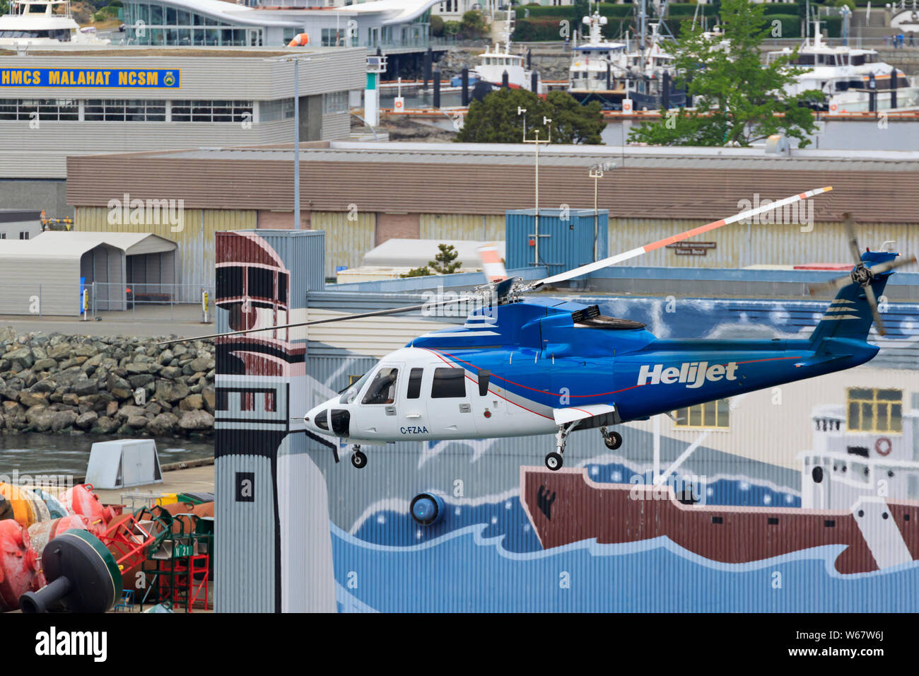 Heliport,Victoria, Vancouver Island, British Columbia, USA Stock Photo ...
