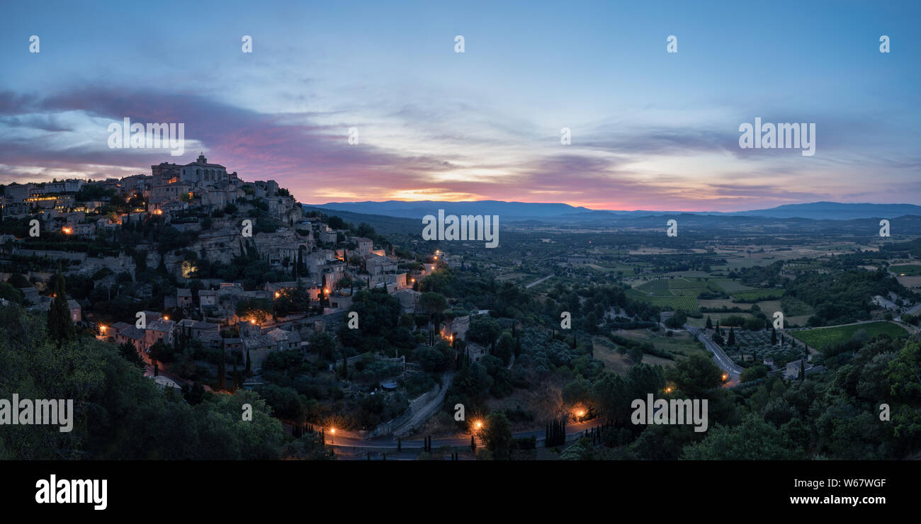 Gordes and provence and sunset hi-res stock photography and images - Alamy