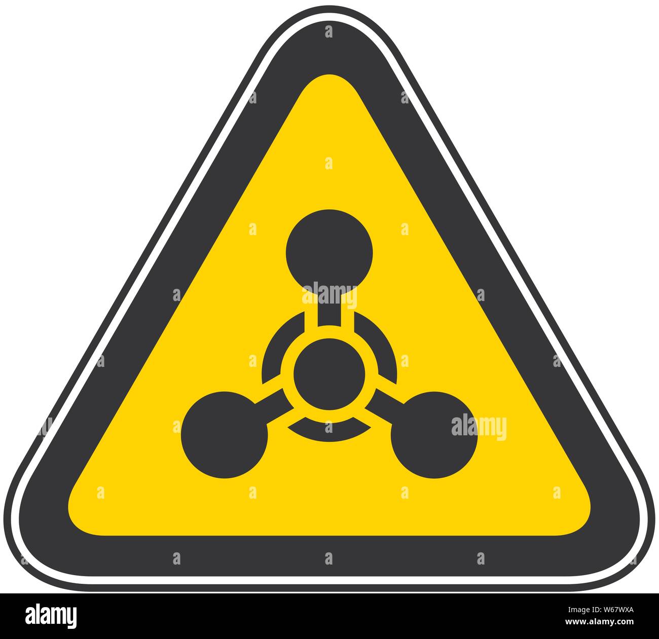 Triangular Warning Hazard Symbol Stock Vector Image & Art - Alamy