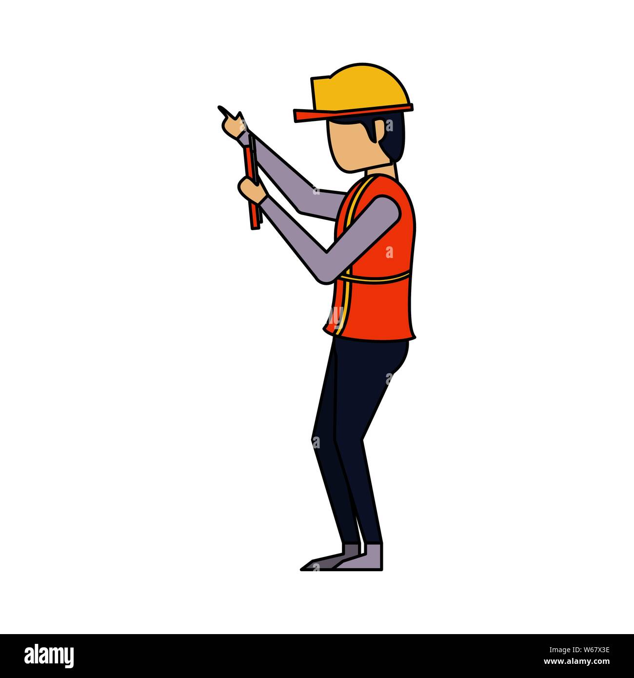 construction architectural engineering work cartoon Stock Vector Image ...