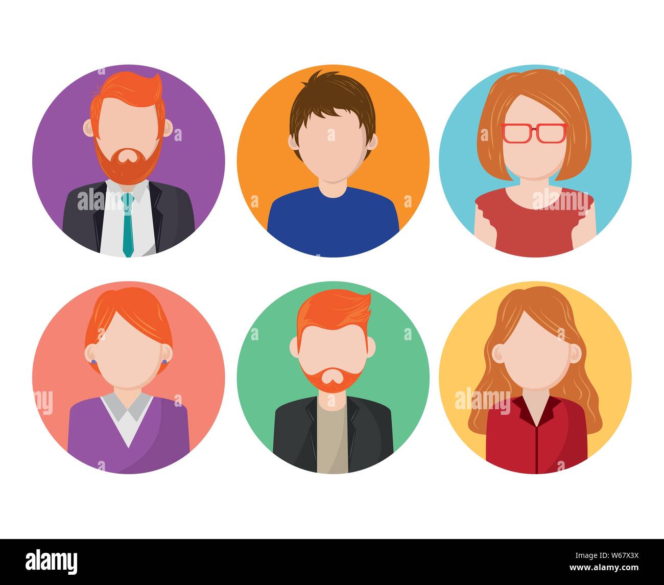 Set of people faceless characters icons Stock Vector Image & Art - Alamy