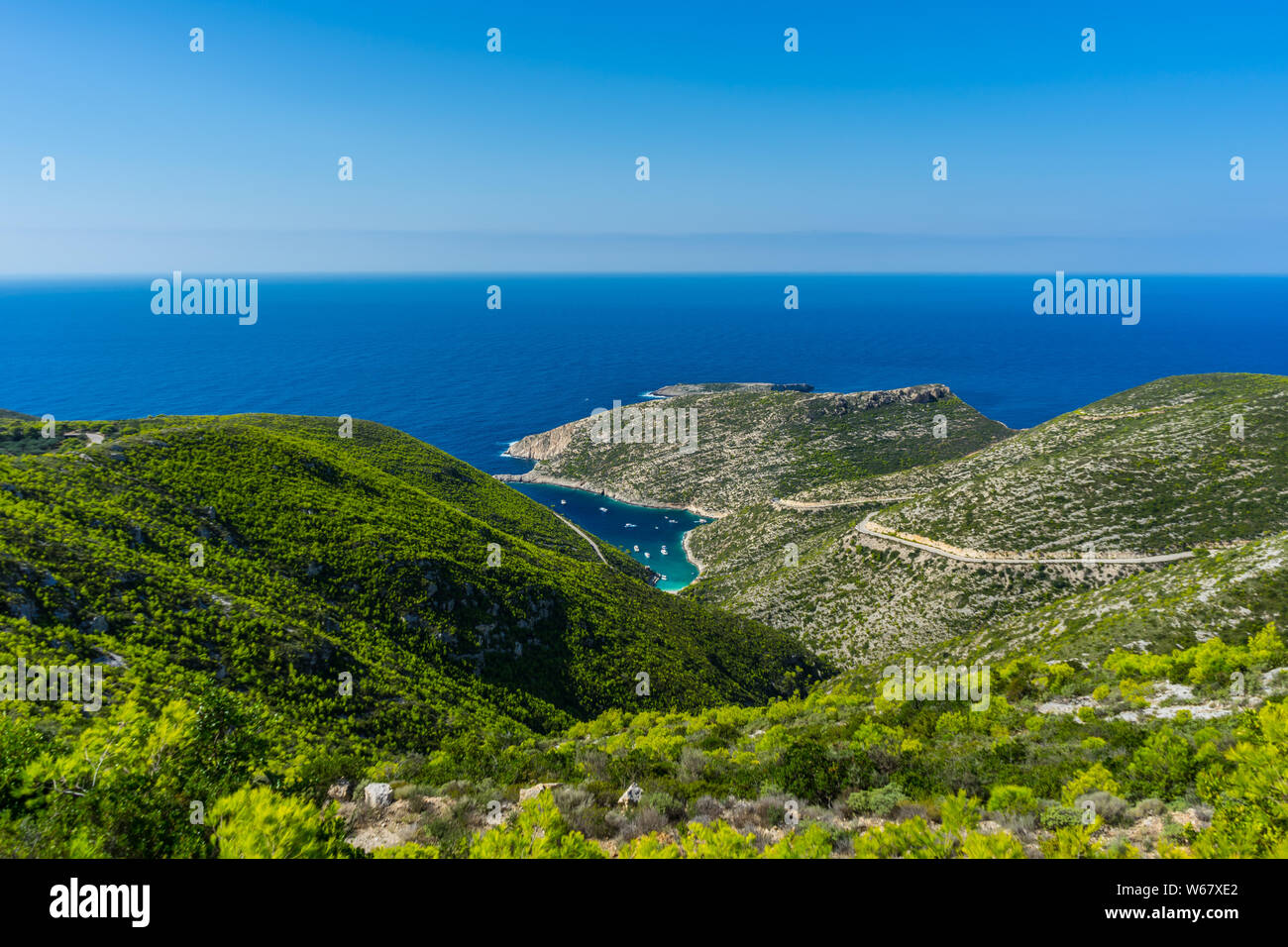 Greece zakynthos tour boats hi-res stock photography and images - Alamy