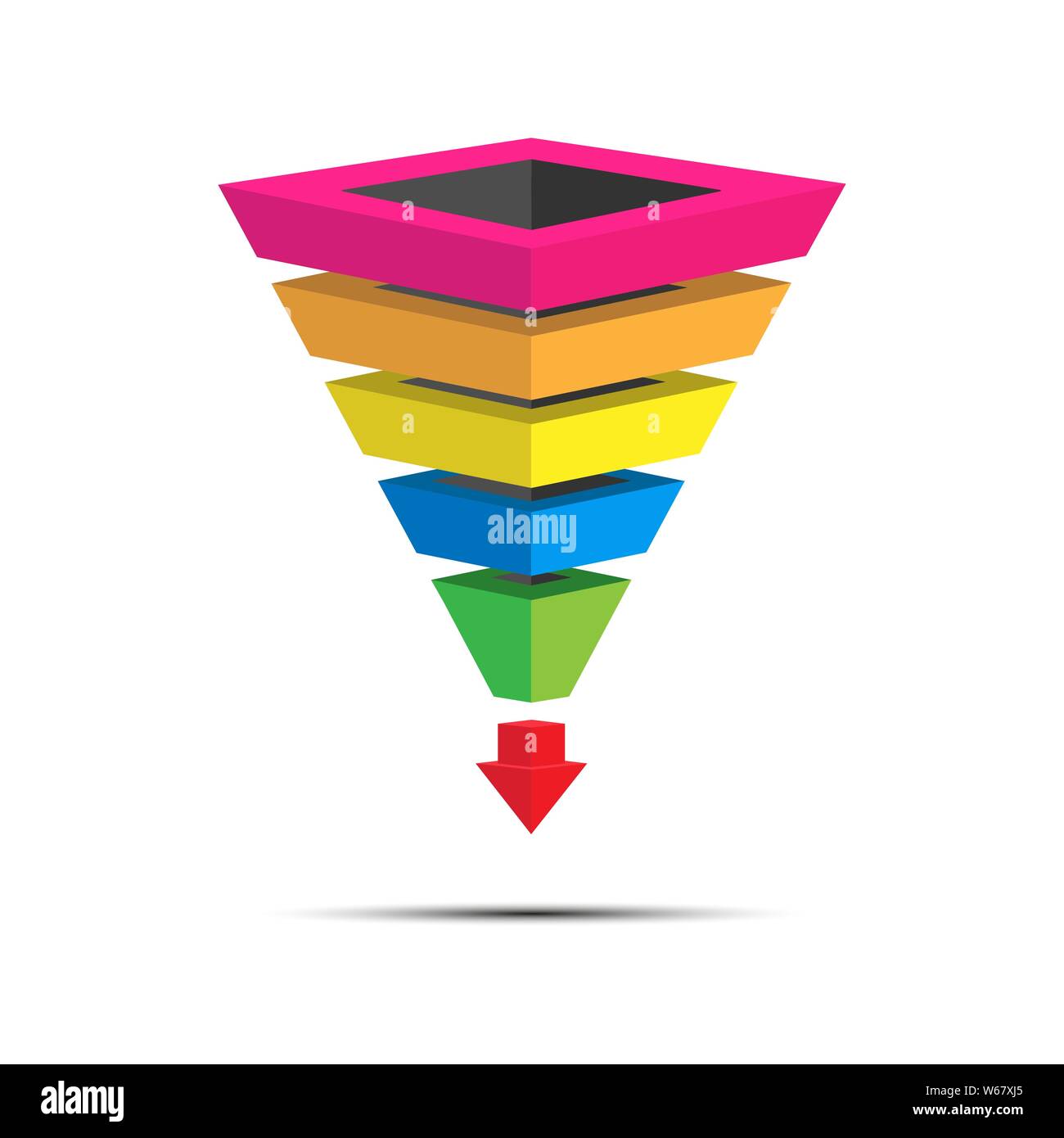 Infographics of lead generation, sales funnel for presentation of ...
