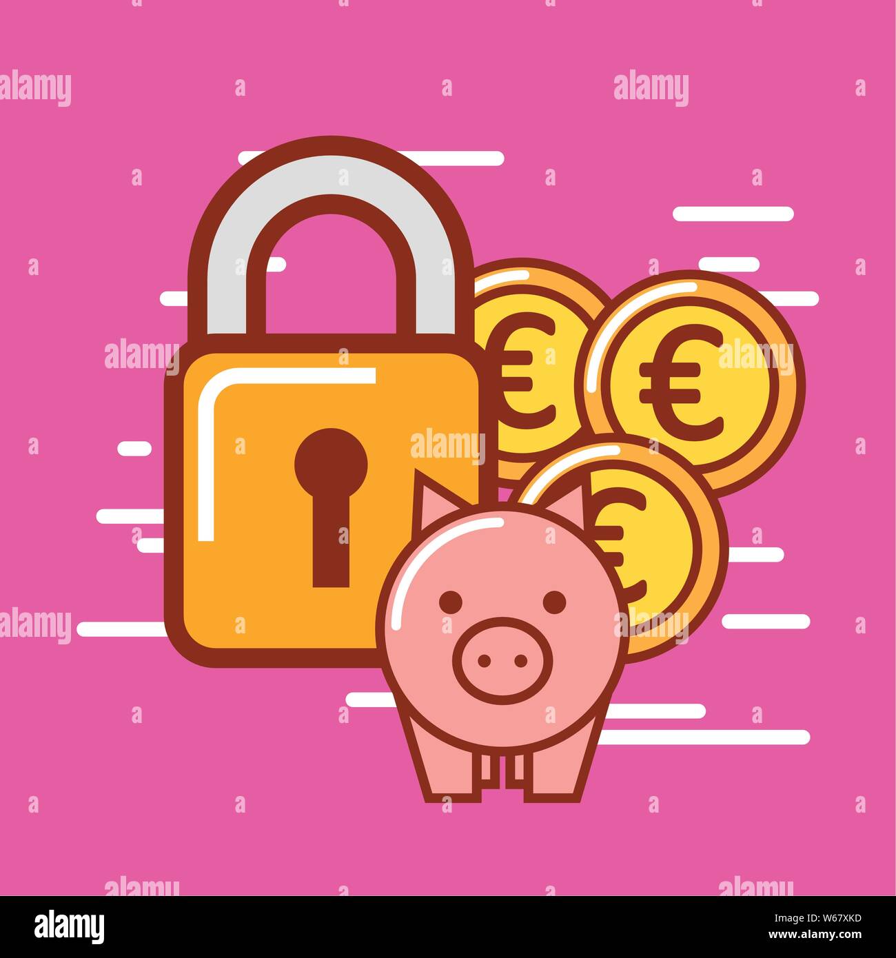 Money icon over pink background design Stock Vector Image & Art - Alamy