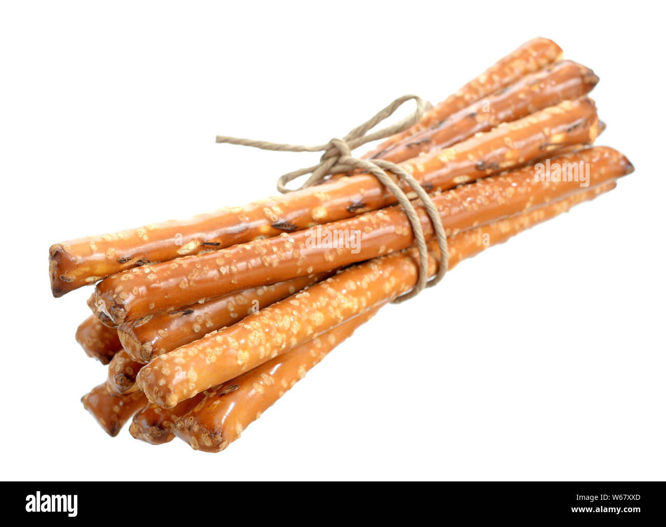 a bunch pretzel rods (stick) isolate on white background Stock Photo ...