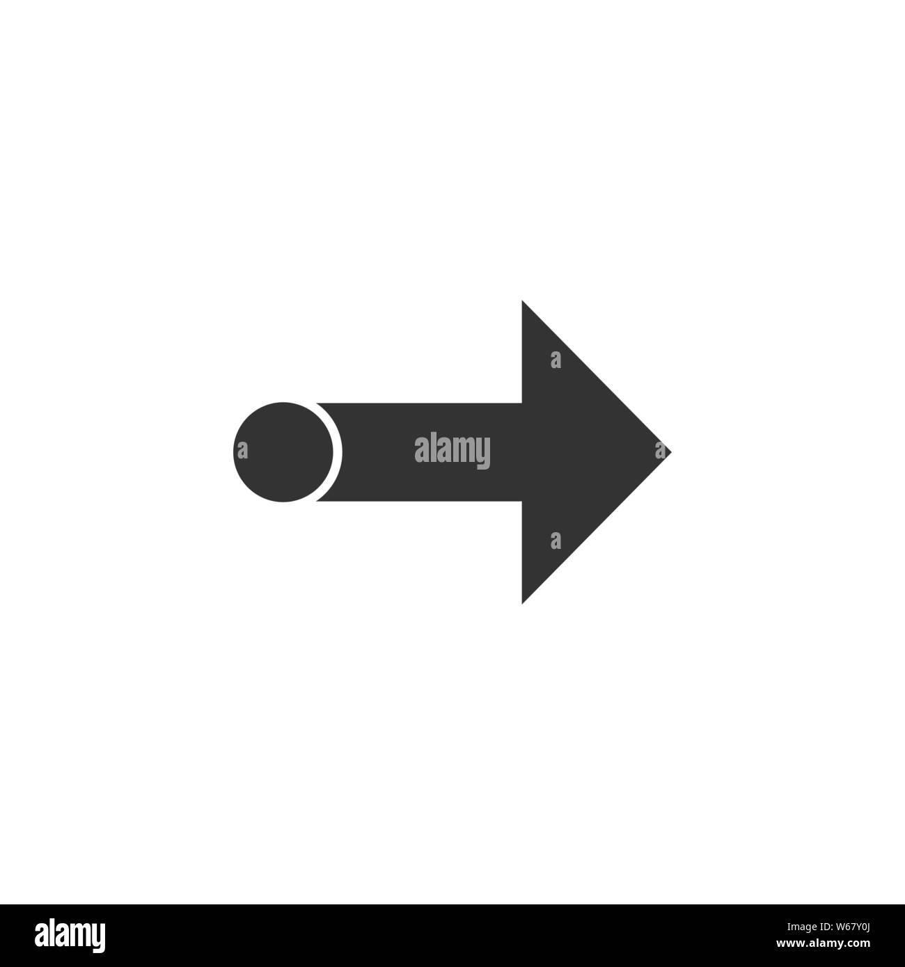 Vector illustration, flat design. Arrow forward icon Stock Vector Image ...