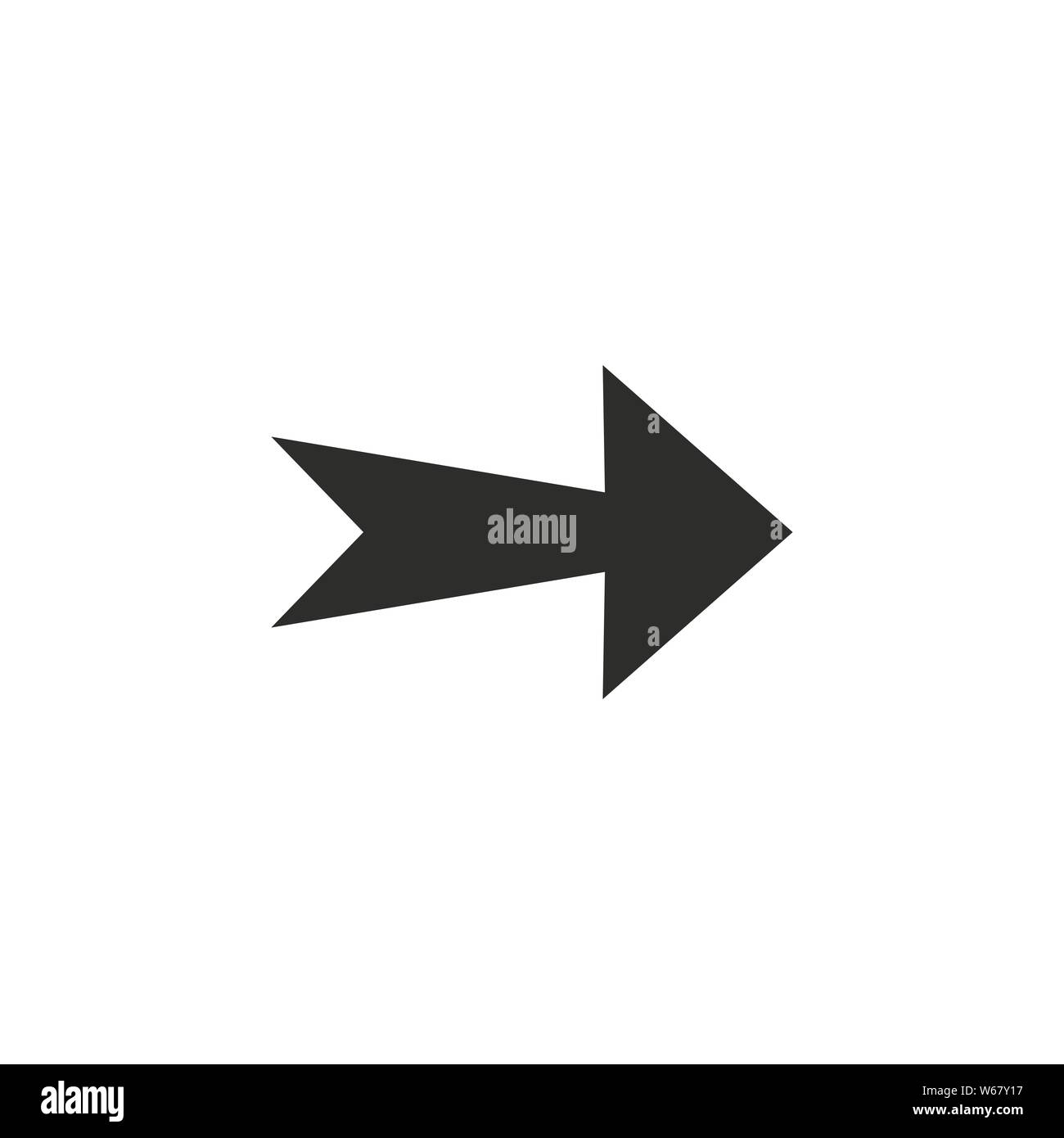 Vector illustration, flat design. Arrow forward icon Stock Vector Image ...