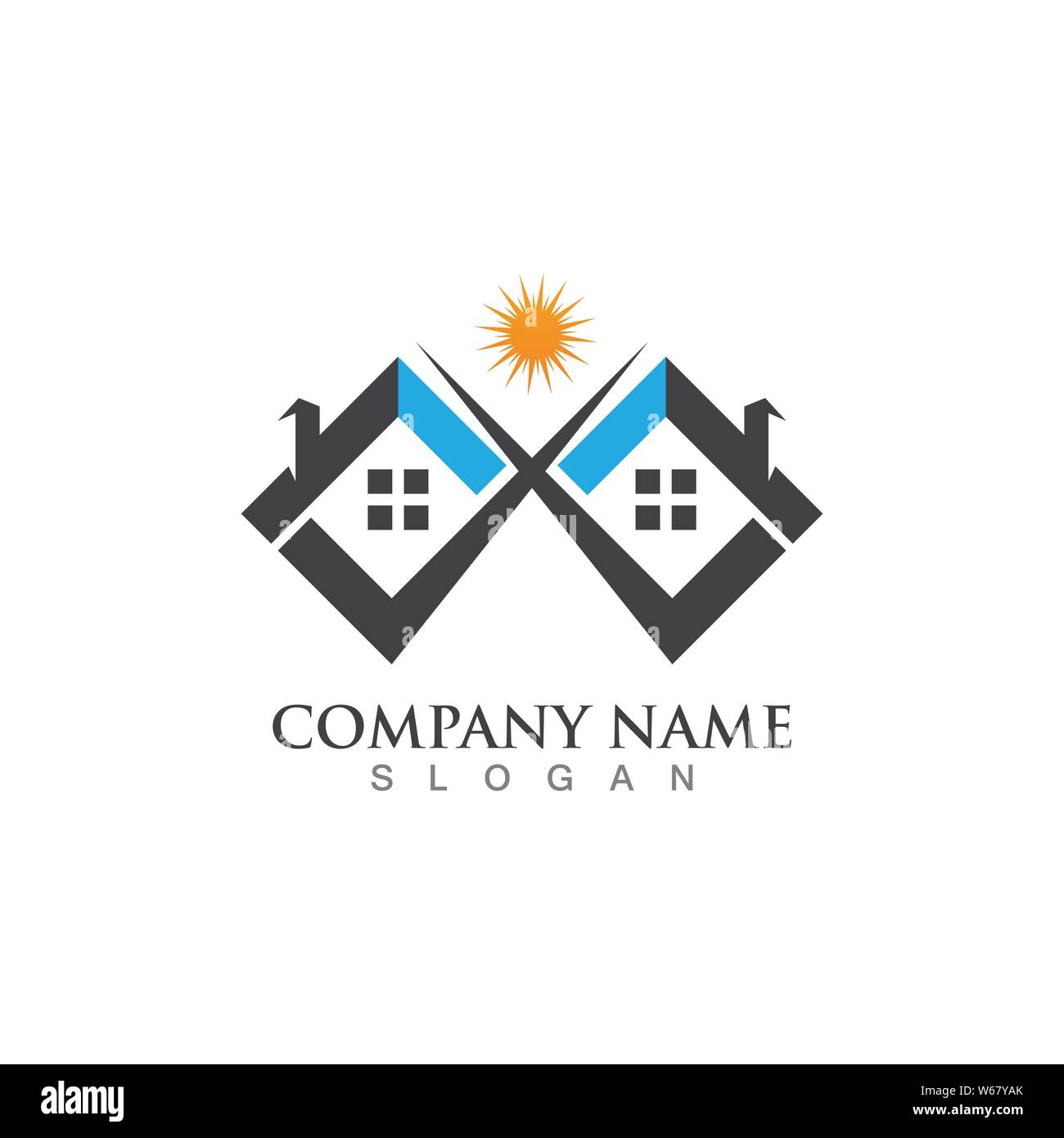 Home logo and symbol , Property and Construction Logo design Stock ...