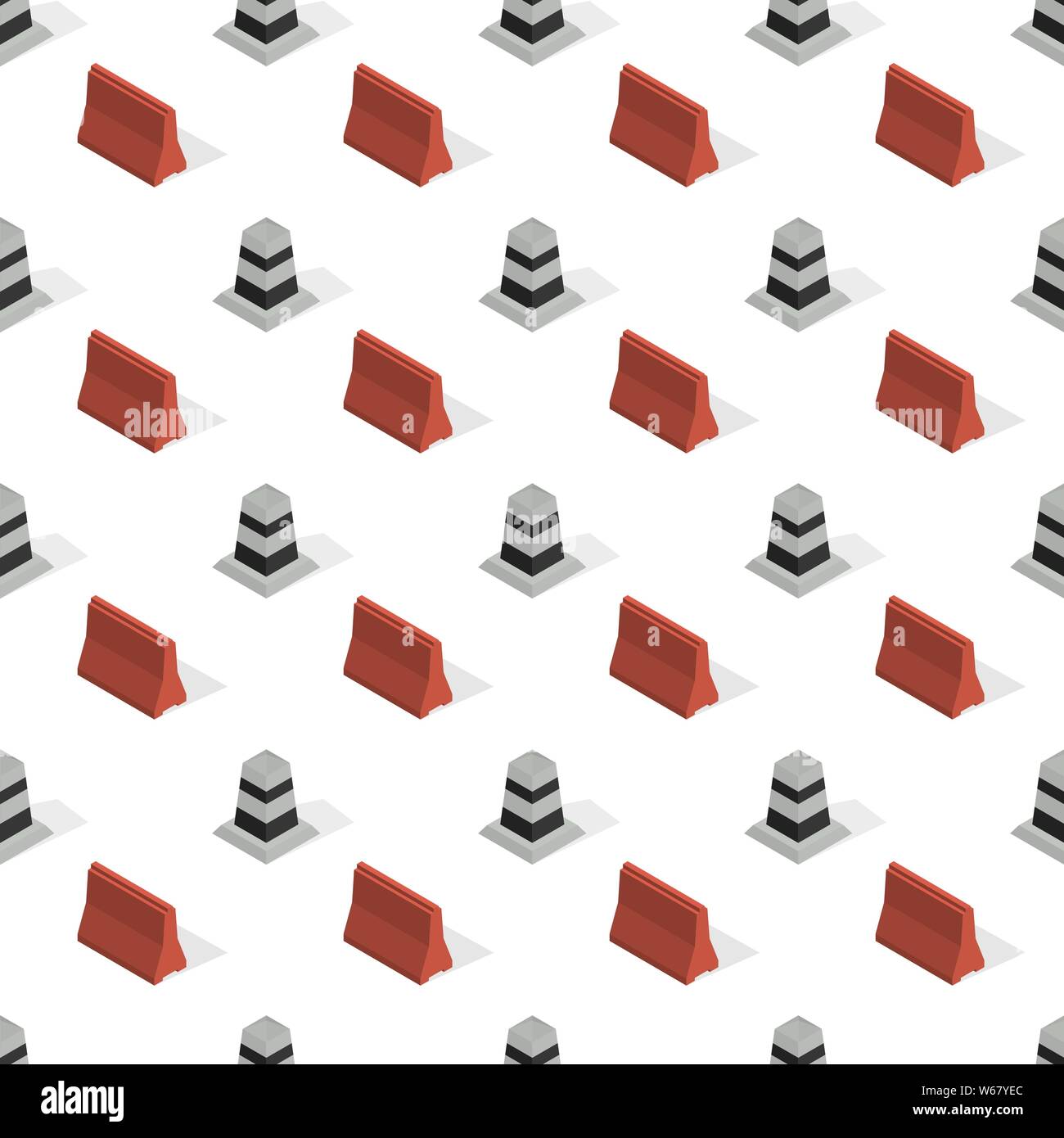 Seamless background from a set of under construction design elements ...