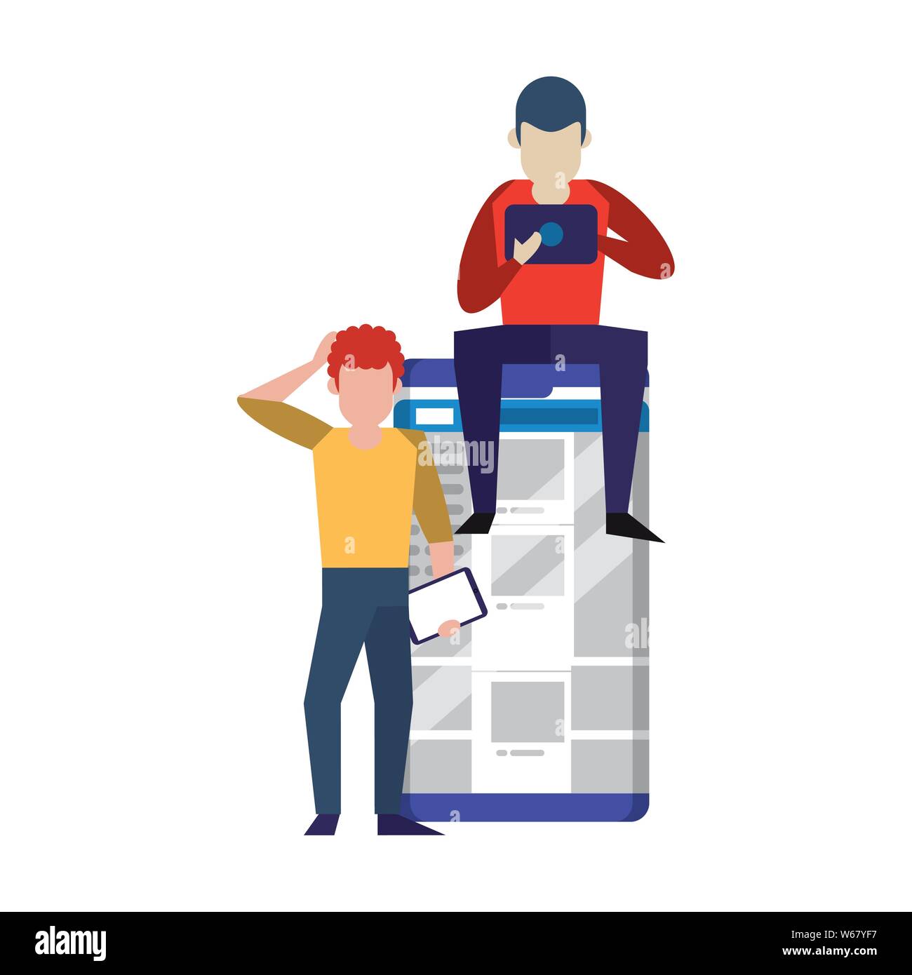 social media network chatting cartoon Stock Vector Image & Art - Alamy