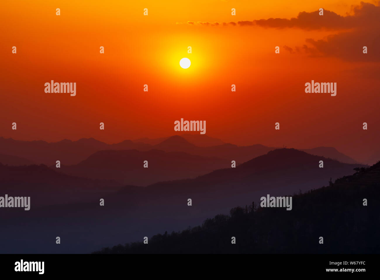 Aerial view of nepal hi-res stock photography and images - Alamy